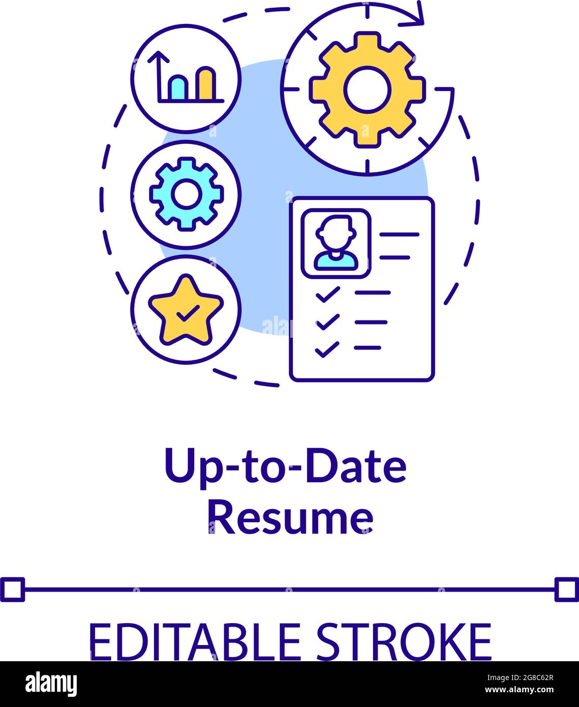 Up-to-date resume concept icon Stock Vector Image & Art - Alamy