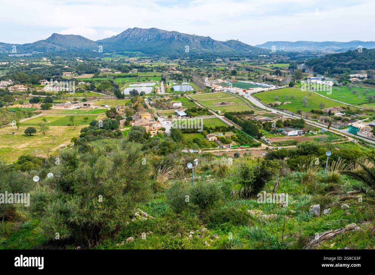 Beautiful photo of a view from Arta castle in Mallorca, Spain Stock ...