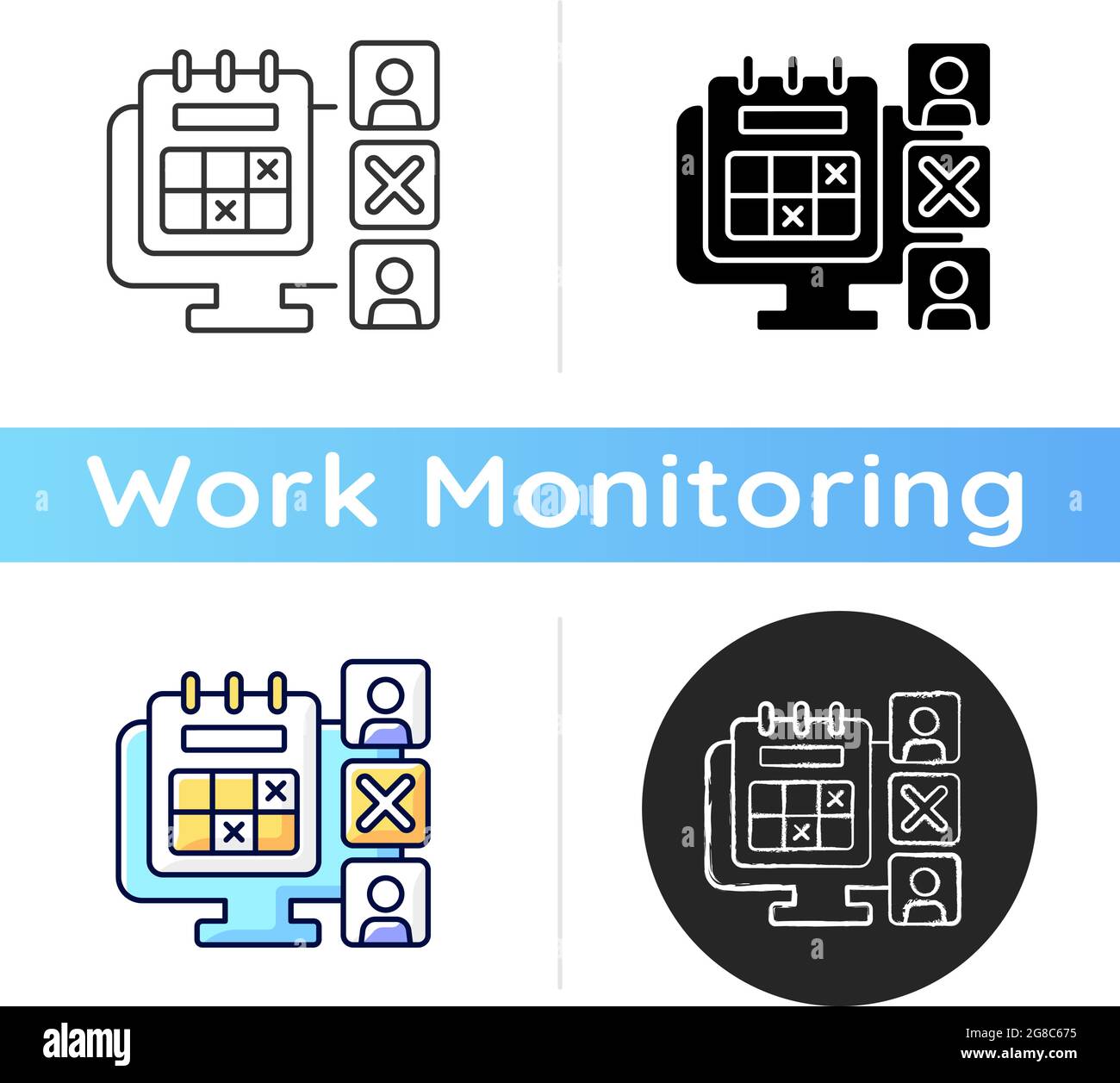 Absence calendar icon Stock Vector Image & Art - Alamy