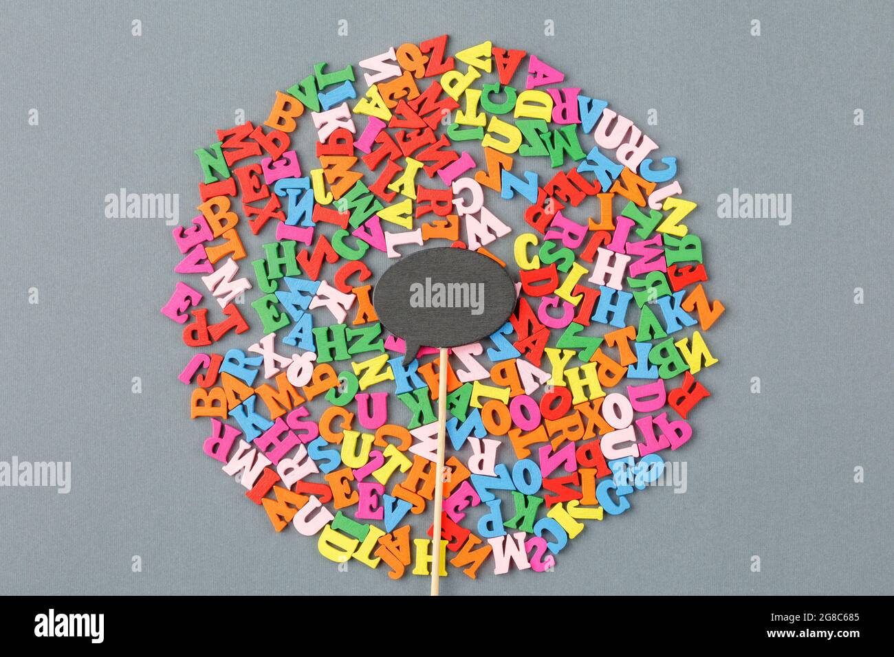 Wooden alphabet letters in circle Stock Photo - Alamy