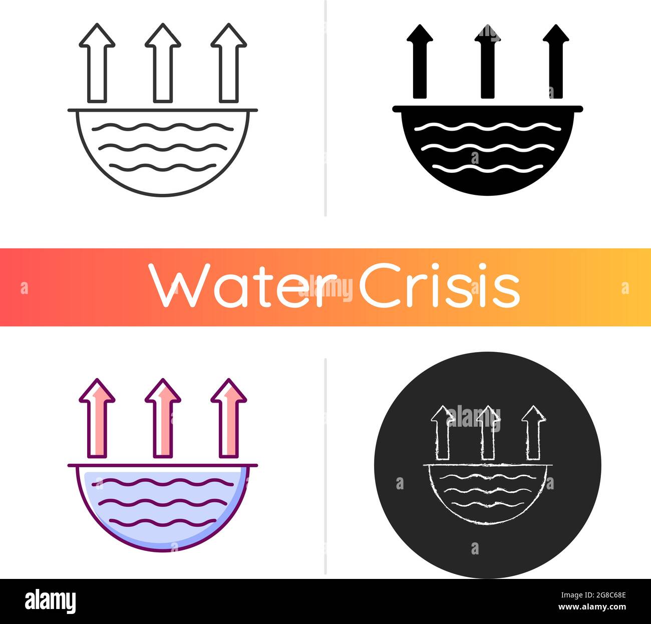 Water evaporation issue icon Stock Vector Image & Art - Alamy