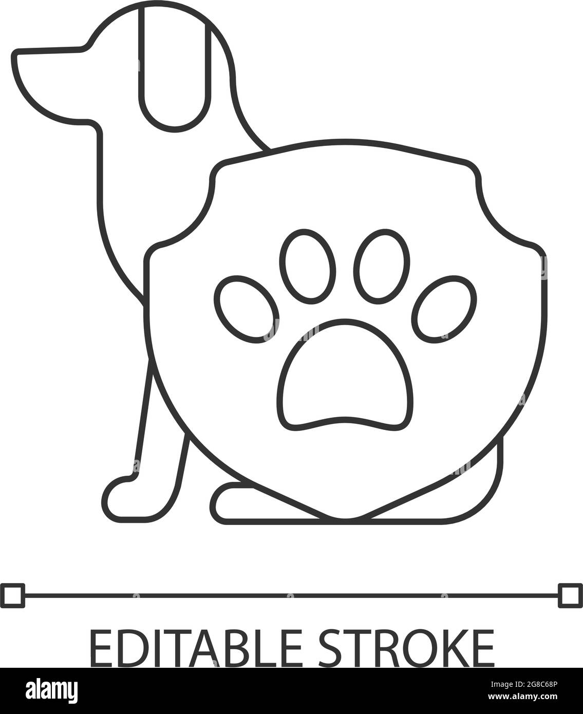 Animal protection linear icon Stock Vector Image & Art - Alamy