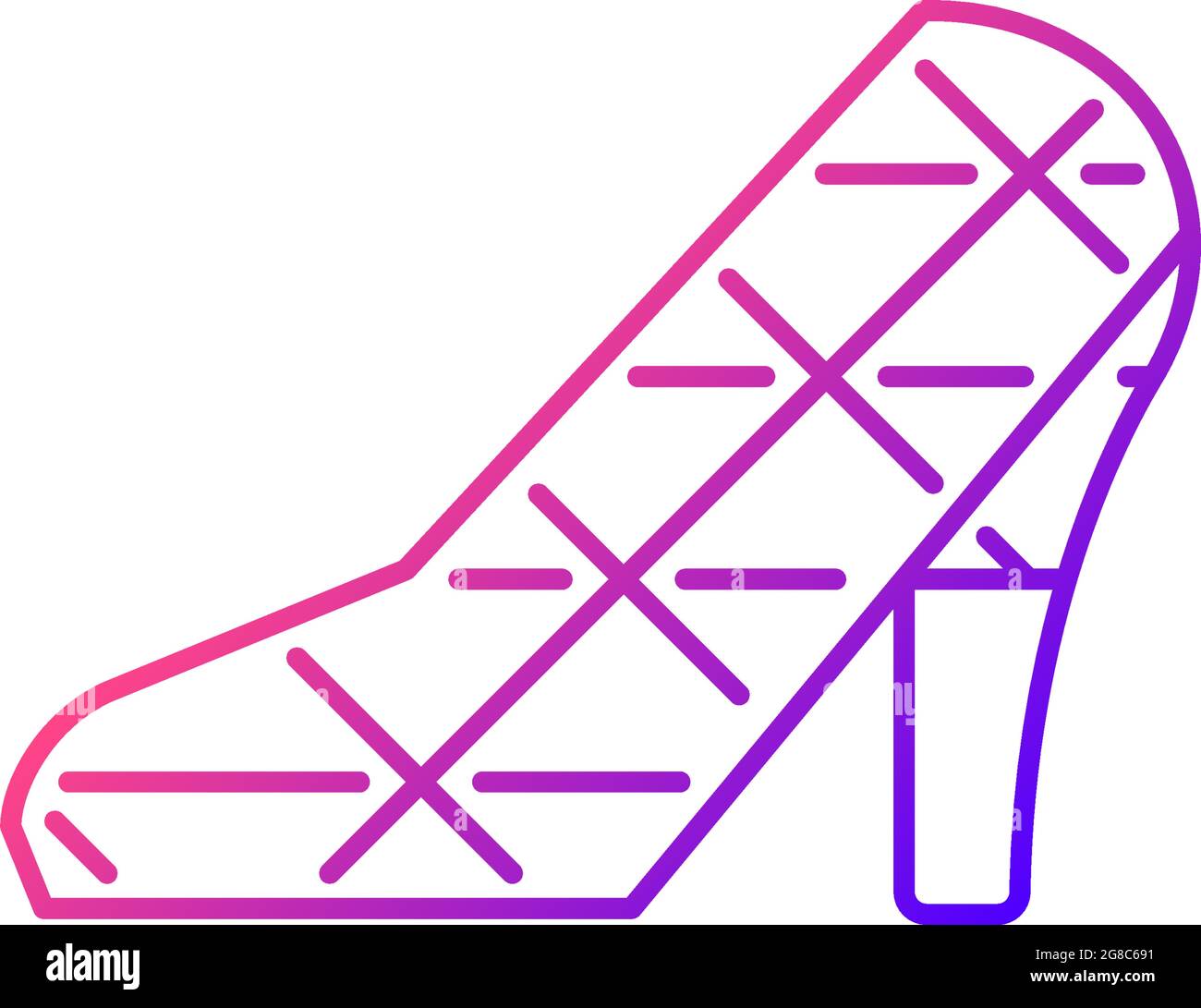 High heel wedding church gradient linear vector icon Stock Vector Image ...