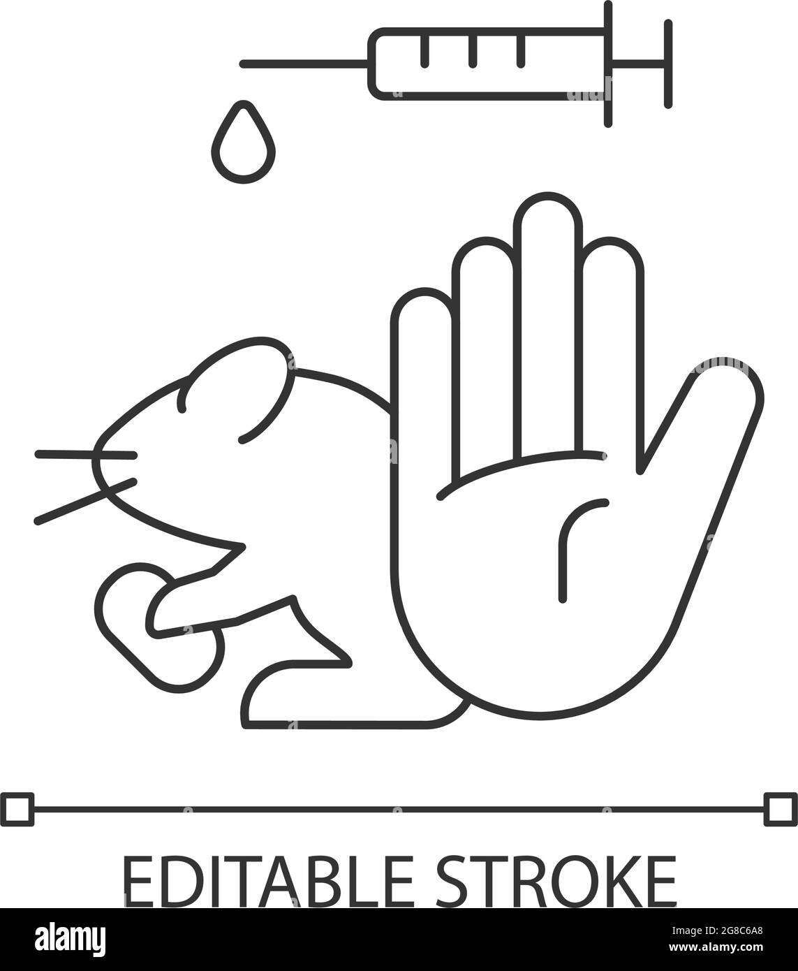 No hamster testing linear icon Stock Vector Image & Art - Alamy