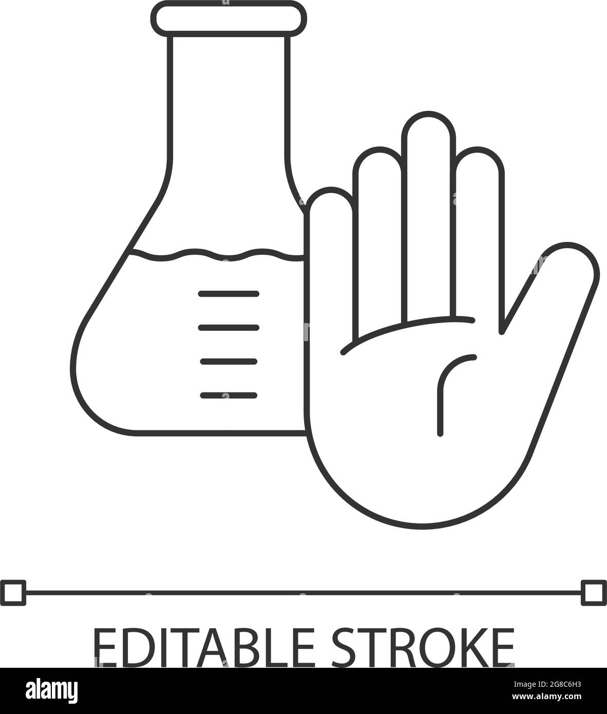 No Chemical Testing Linear Icon Stock Vector Image And Art Alamy