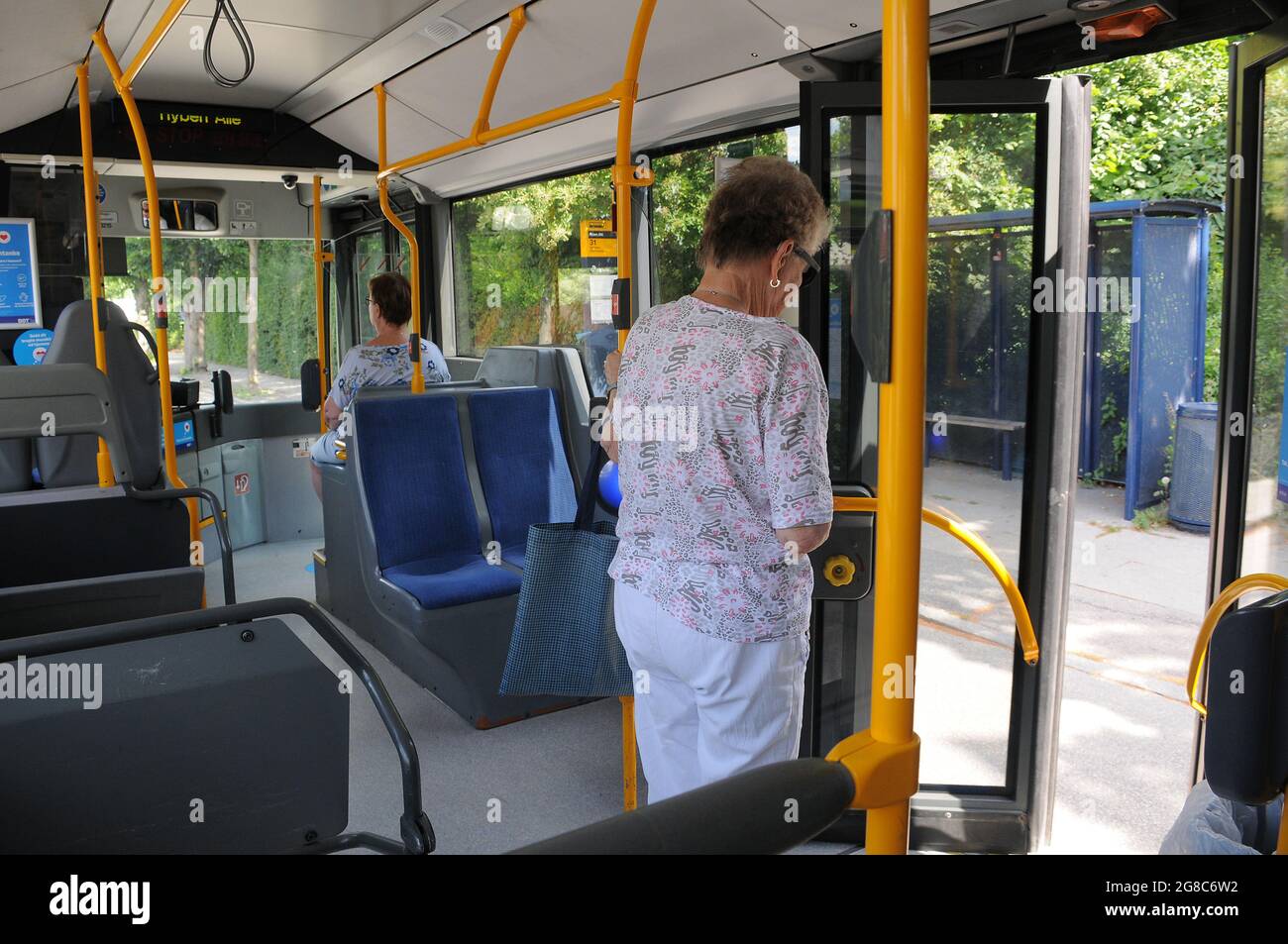 Copenhagen, Denmark.19 July 2021, Public bus transport system in danish ...