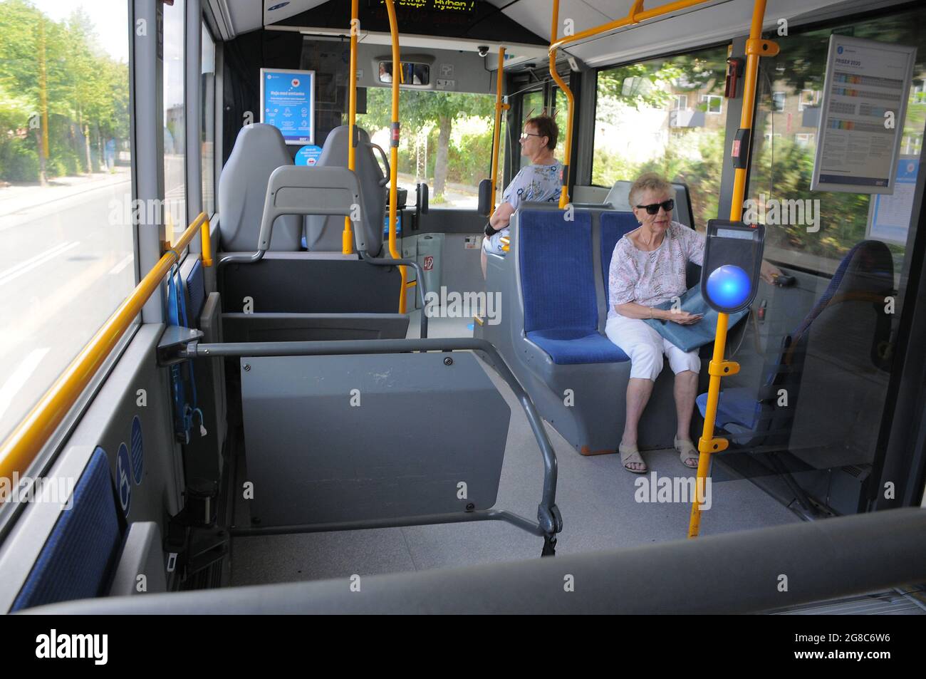 Copenhagen, Denmark.19 July 2021, Public bus transport system in danish ...