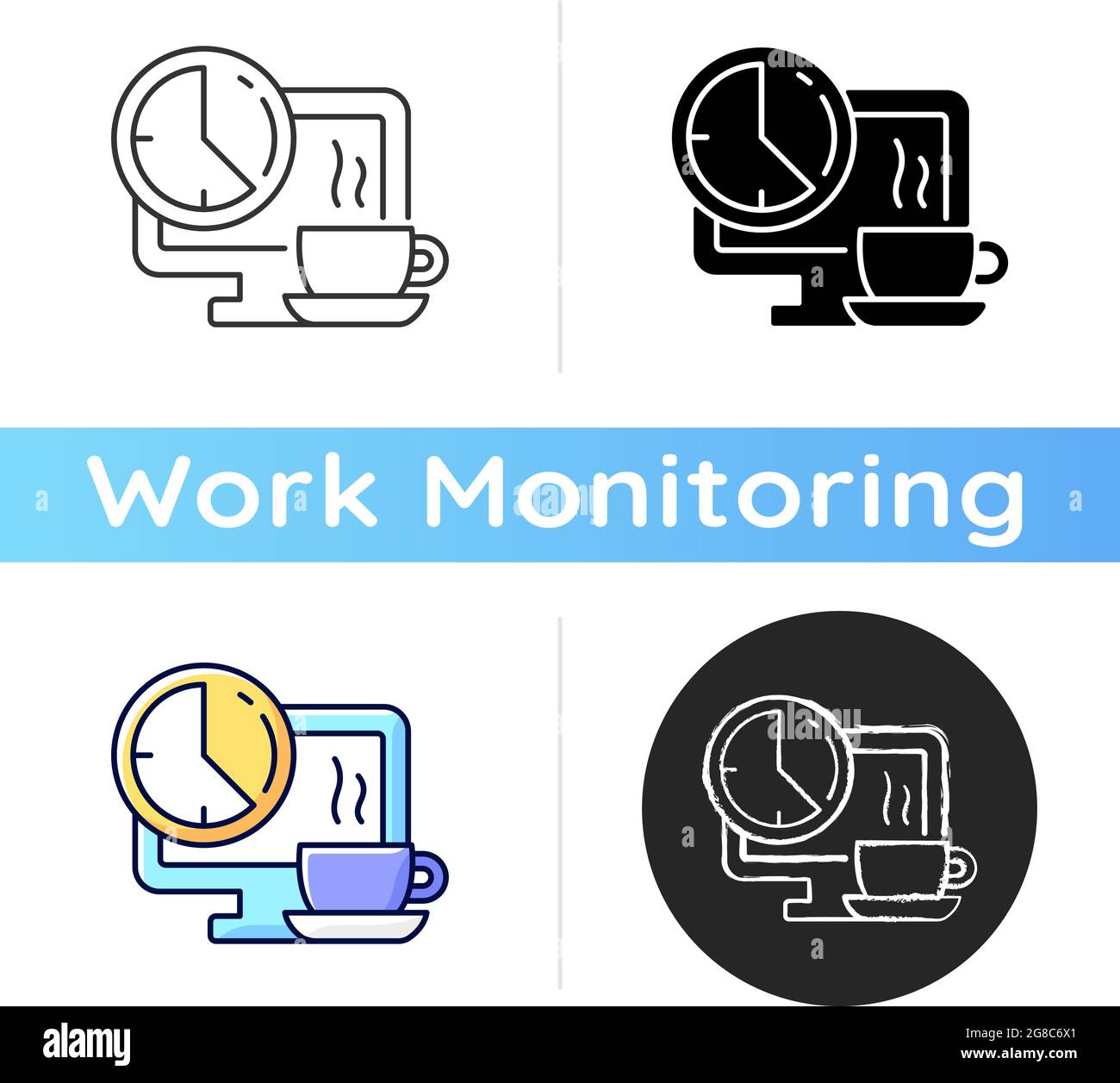 Breaks in work graphic icon Stock Vector Image & Art - Alamy