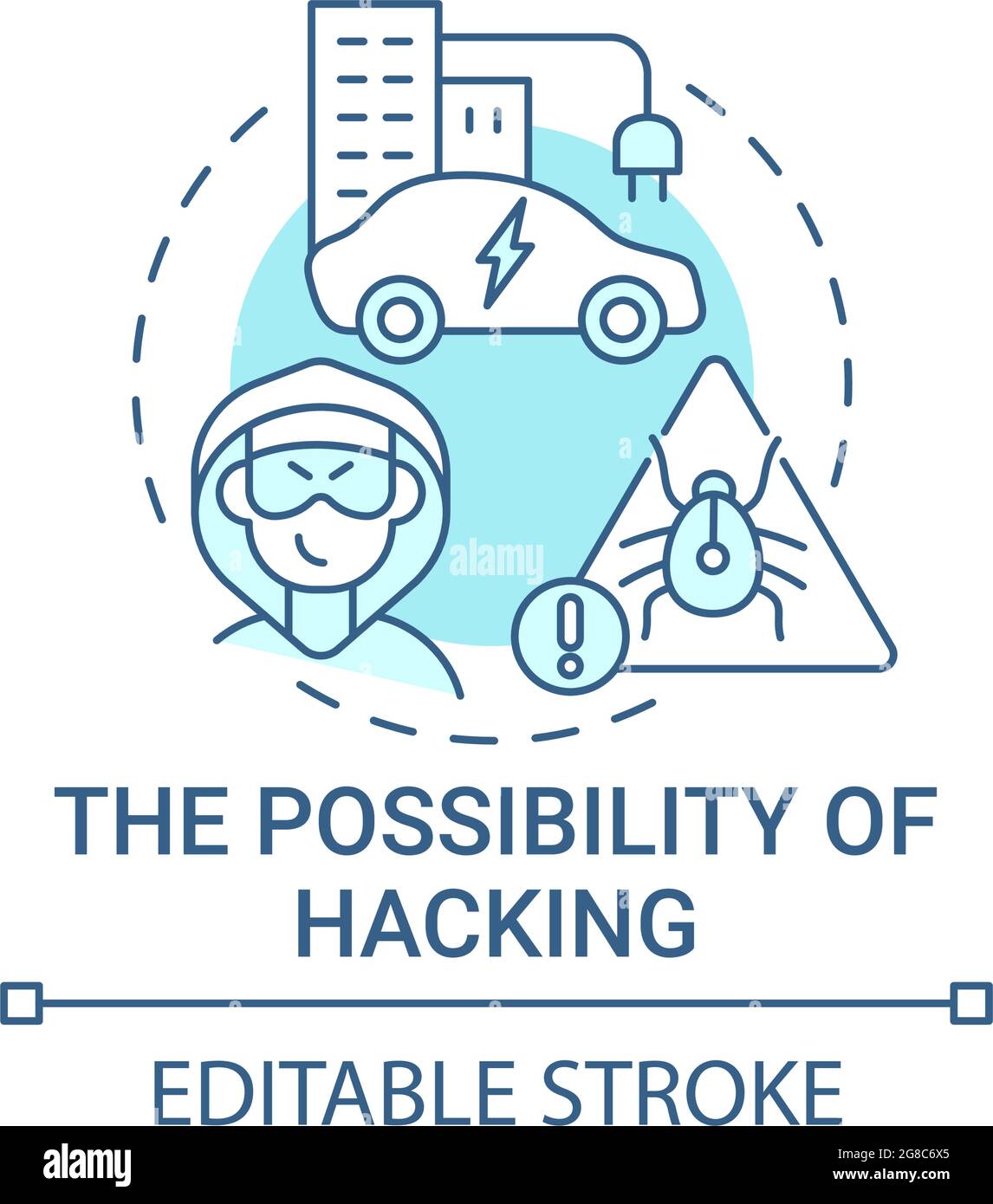 Autonomous hacking possibility concept icon Stock Vector Image & Art ...