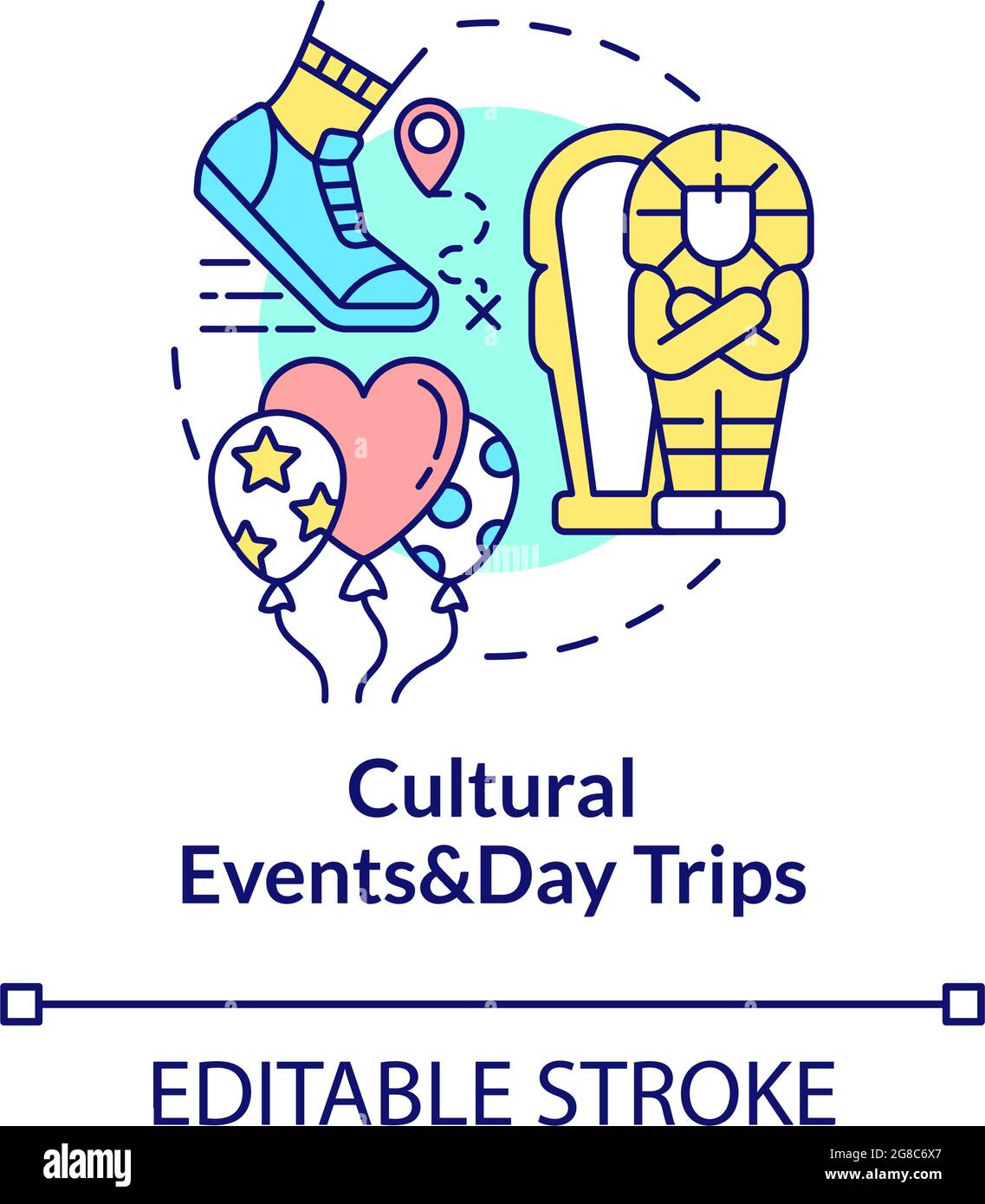 Cultural events and day trips concept icon Stock Vector Image & Art - Alamy