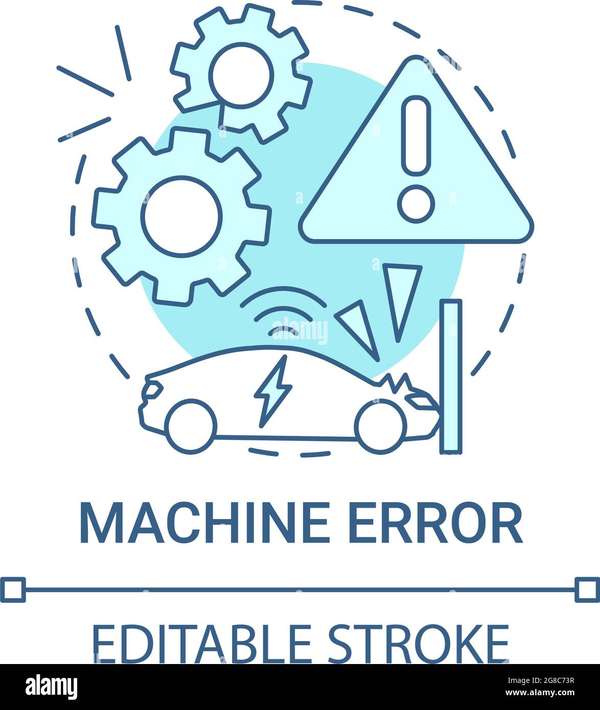 Crash prevention, blue Stock Vector Images - Alamy