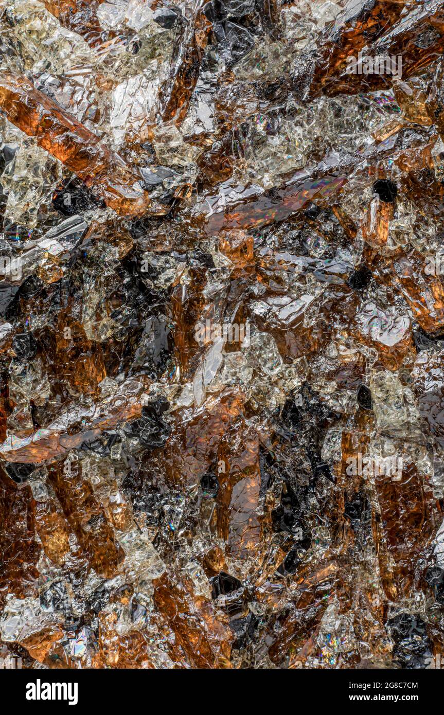 Mineral titanite. A structure of a rock on fracture close-up Stock ...