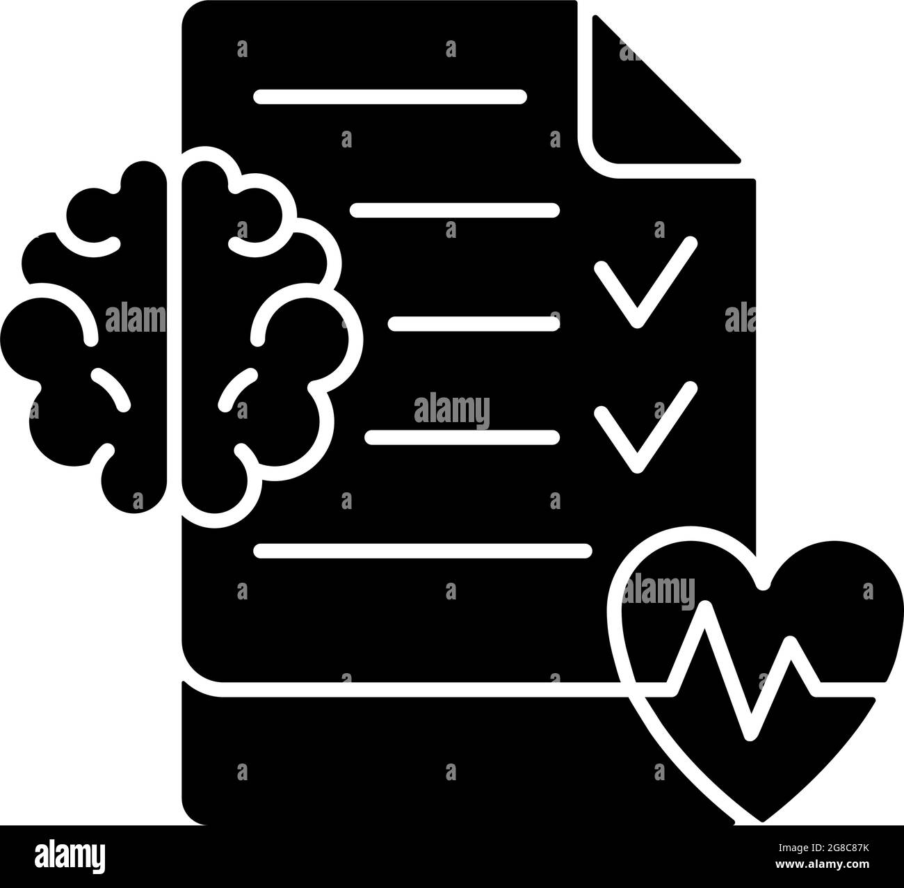 Mental health awareness black glyph icon Stock Vector Image & Art - Alamy