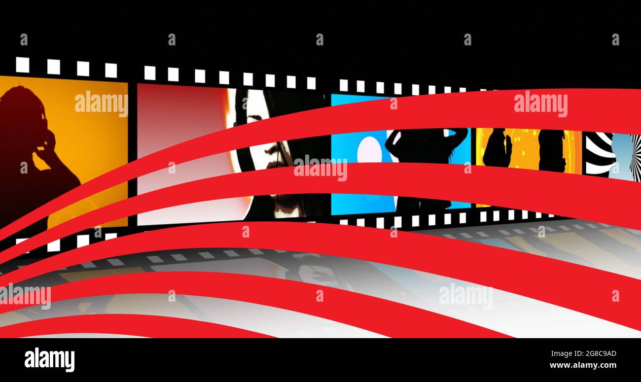 Red Film Strip Background