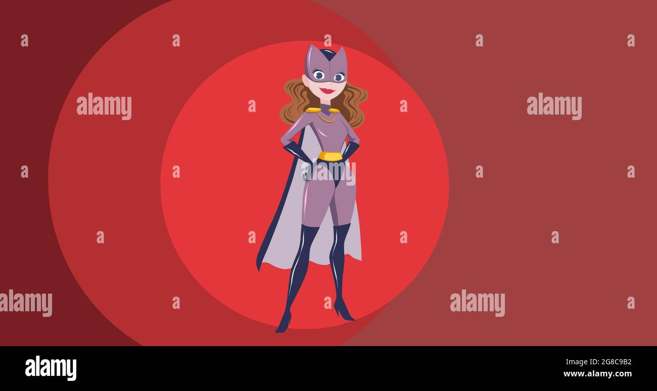 Female superhero illustration hi-res stock photography and images - Alamy