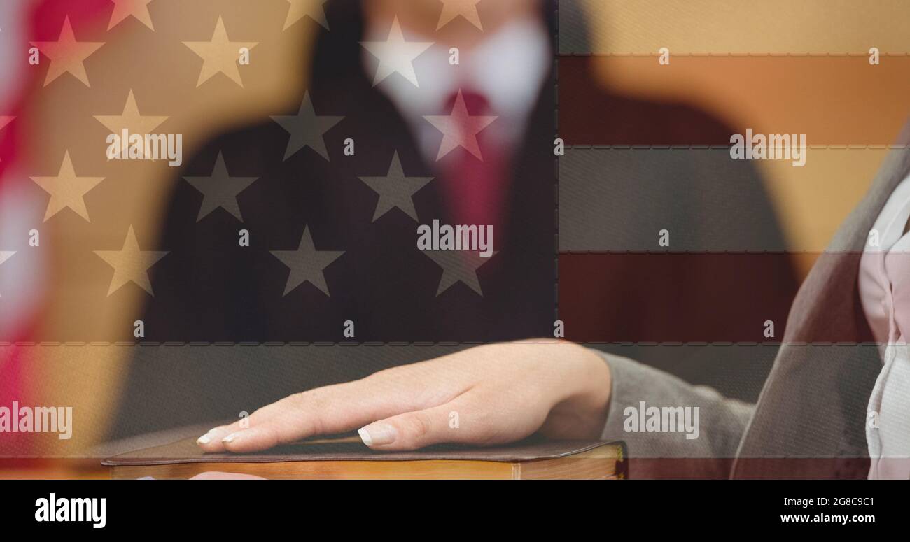 Woman taking oath in court hi-res stock photography and images - Alamy