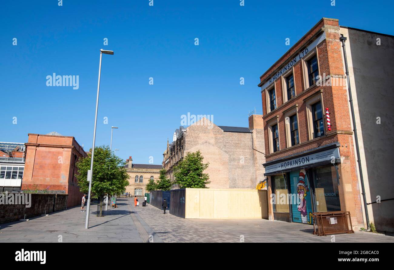 Summer morning on Station Street the Southside of Nottingham City ...