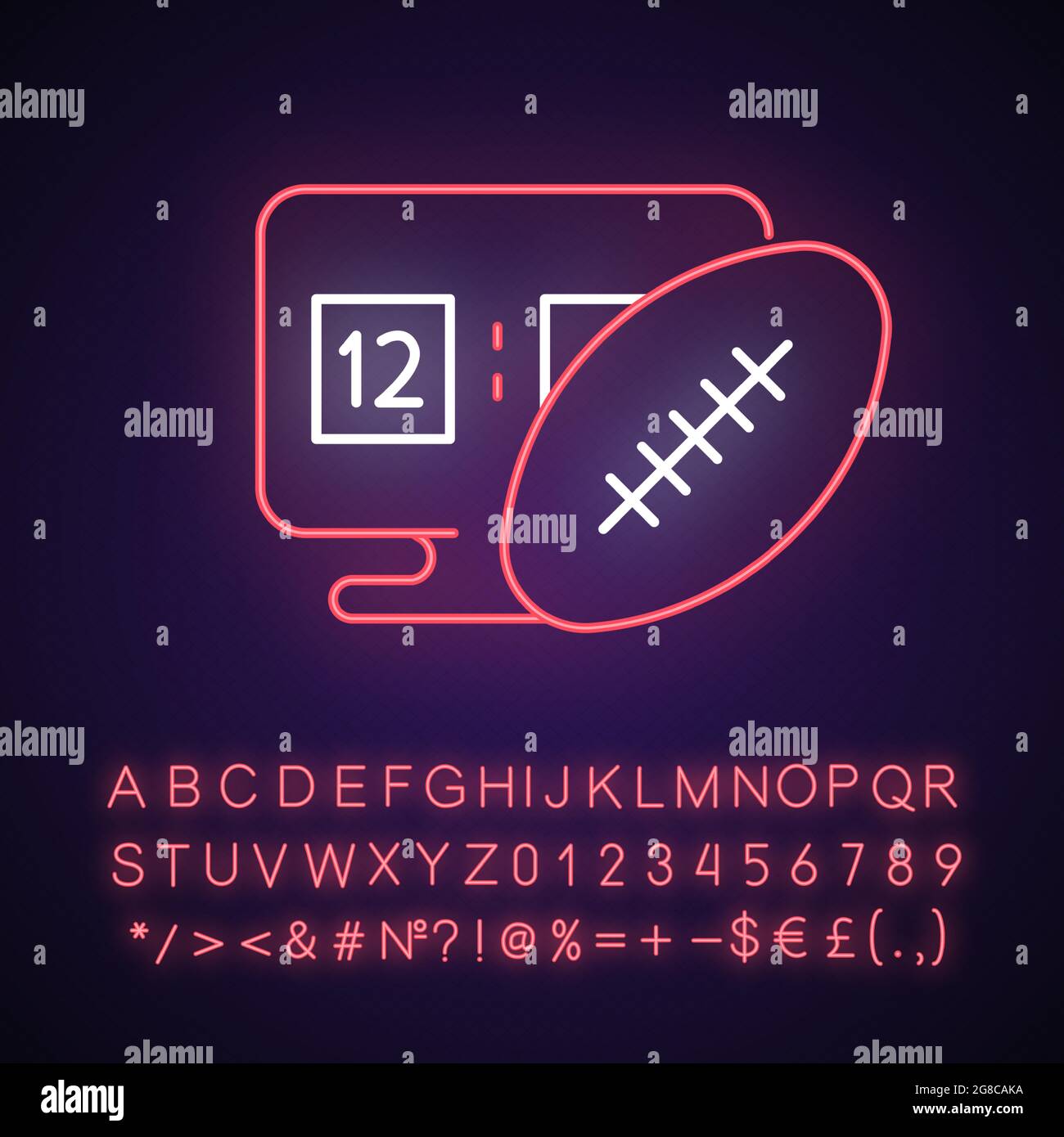 Online football games neon light icon Stock Vector Image & Art - Alamy