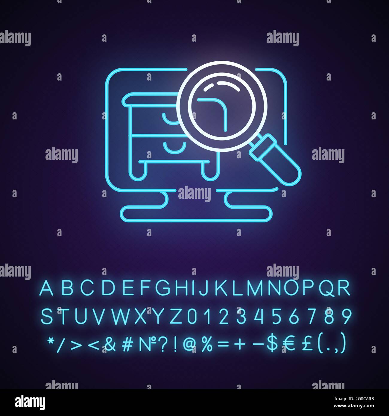 Hidden object game neon light icon Stock Vector Image & Art - Alamy