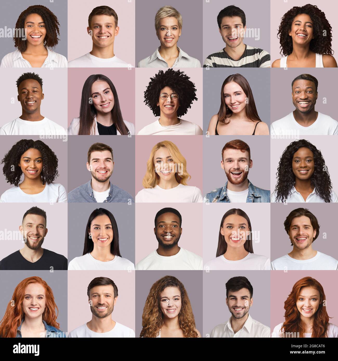Group of portraits of diverse beautiful people Stock Photo - Alamy