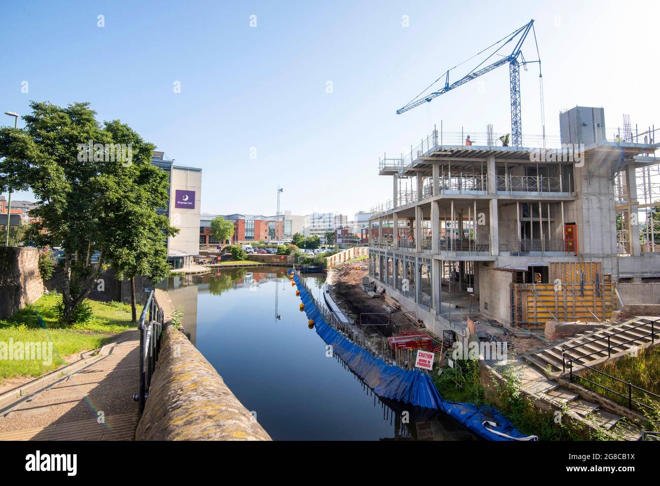 Summer morning at the Island Quarter Development on the Southside of ...