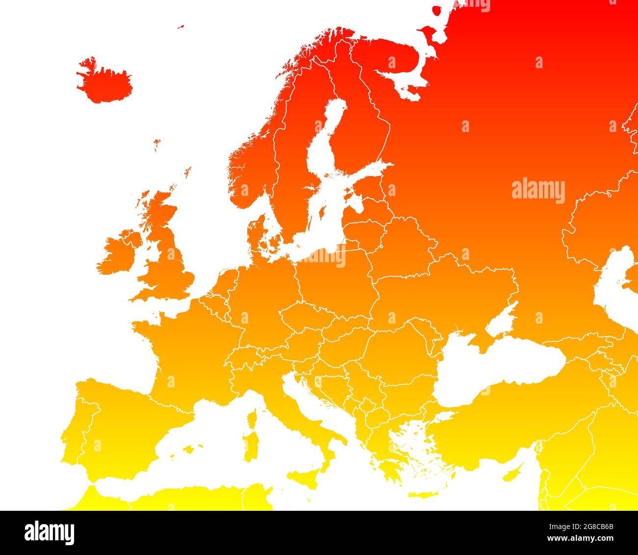 Map of Europe Stock Photo - Alamy