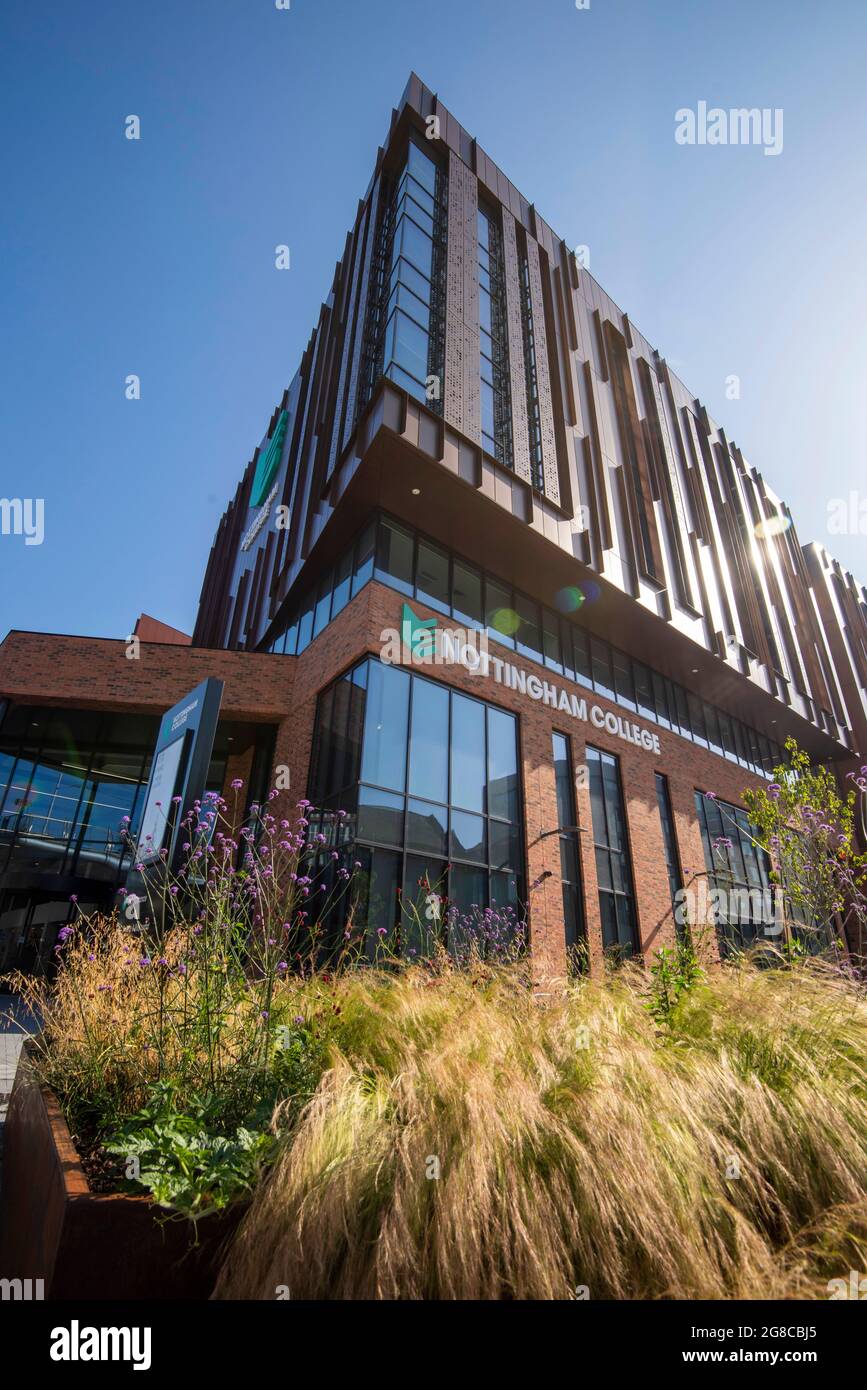Summer morning at the new Nottingham College City Hub on the Southside ...