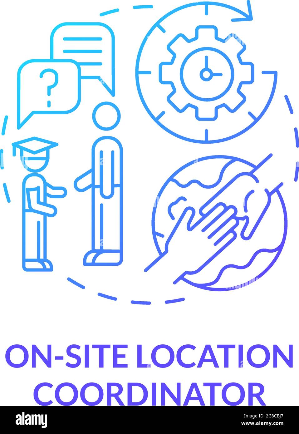 On-site location coordinator concept icon Stock Vector Image & Art - Alamy