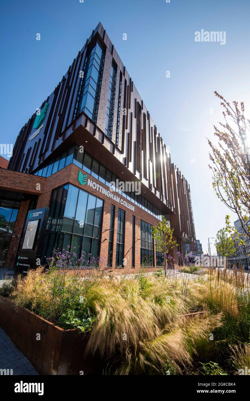Summer morning at the new Nottingham College City Hub on the Southside ...