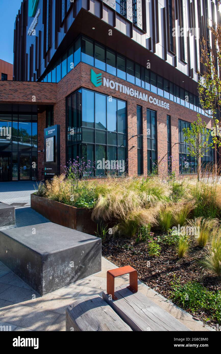 Summer morning at the new Nottingham College City Hub on the Southside ...