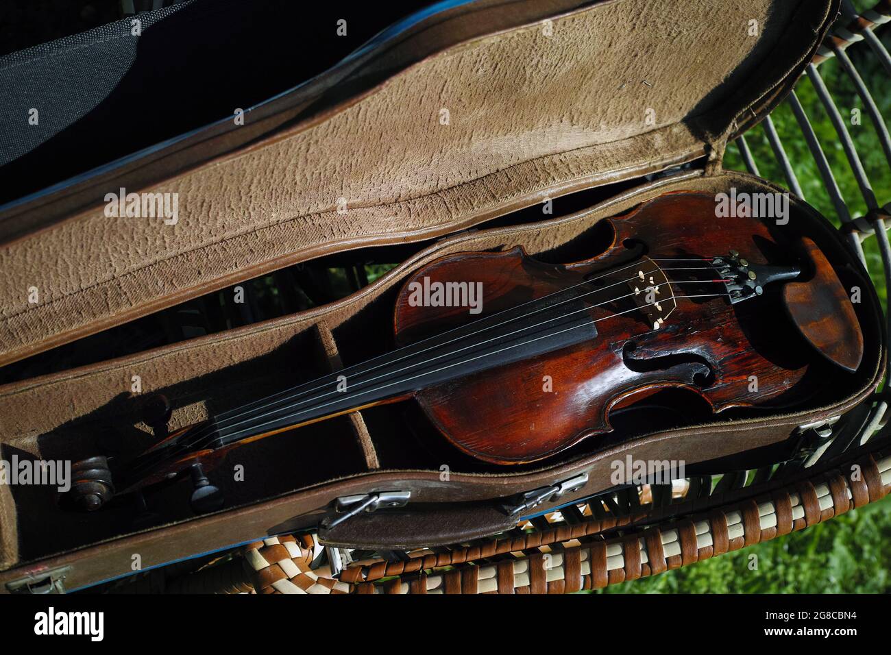 Open Violin Case
