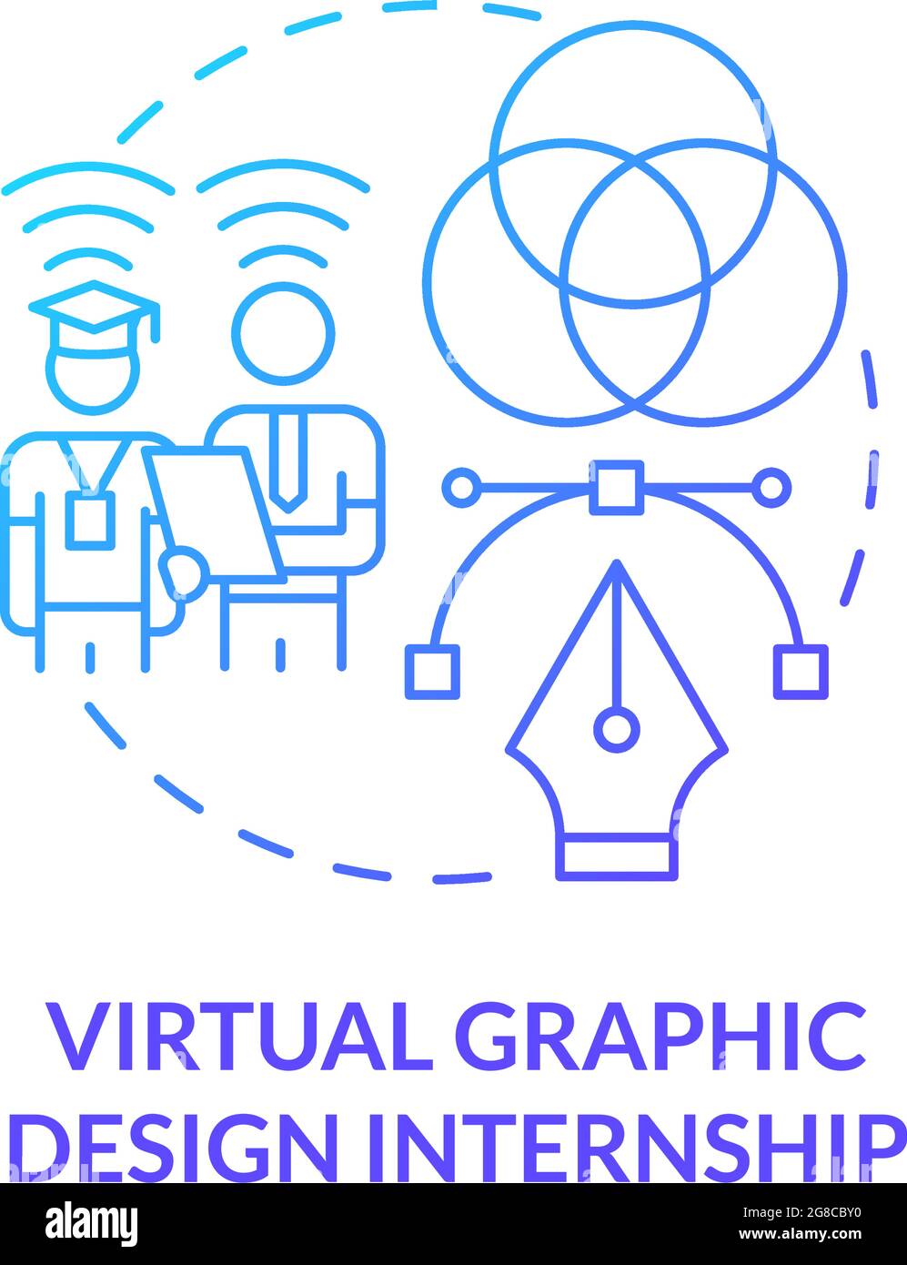 Virtual graphic design internship concept icon Stock Vector Image & Art ...