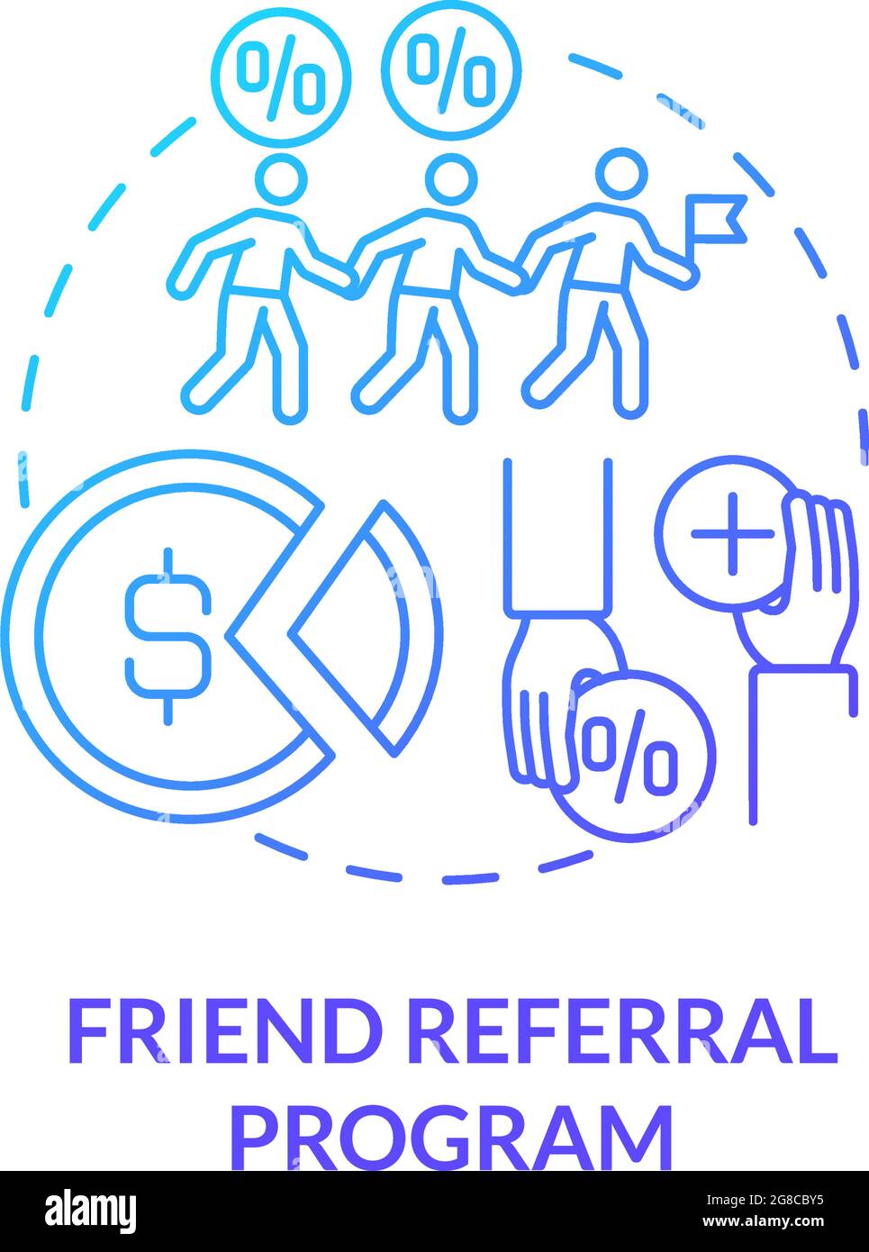 Refer friend symbol referral Cut Out Stock Images & Pictures - Alamy