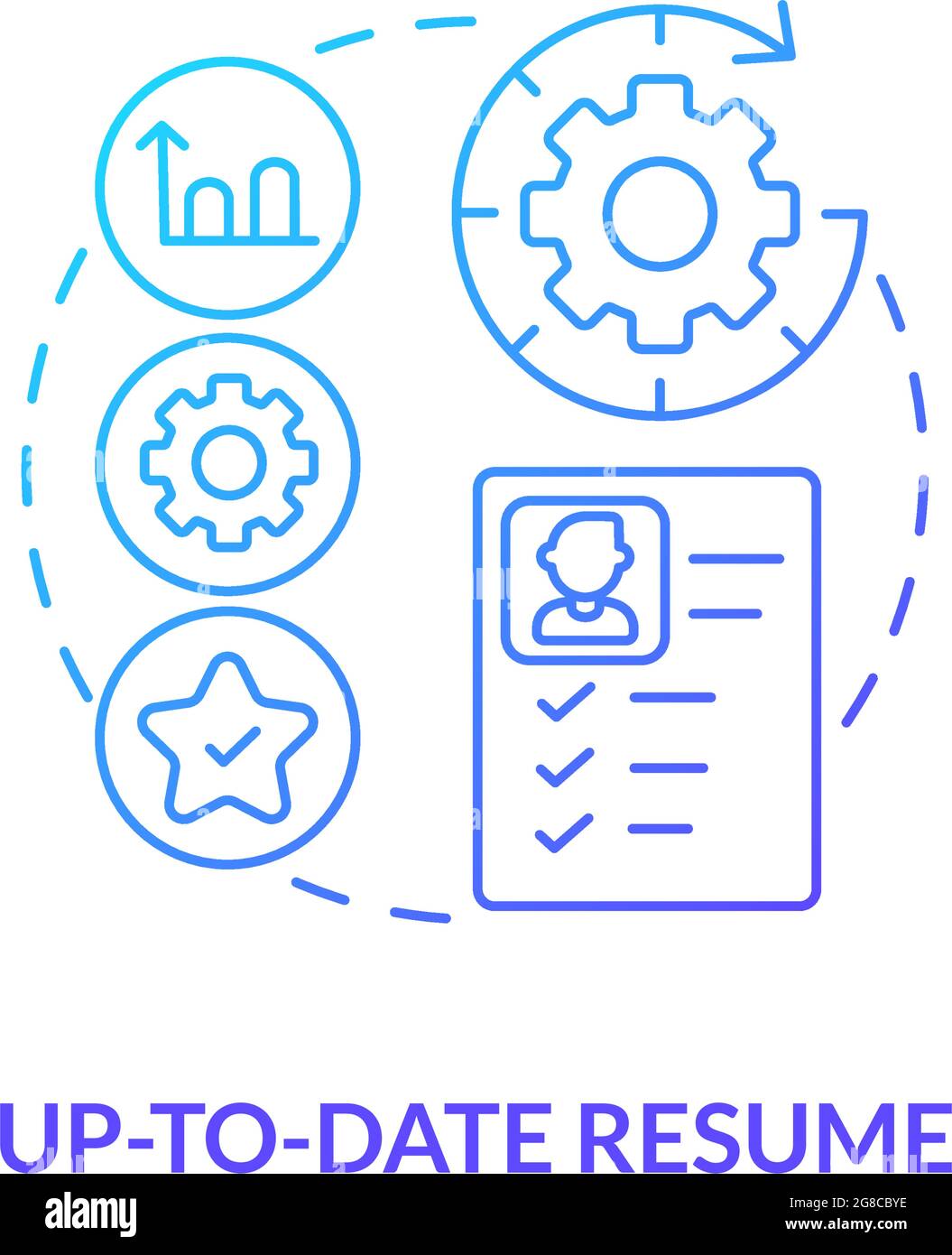 Up to date Resume Concept Icon Stock Vector Image Art Alamy