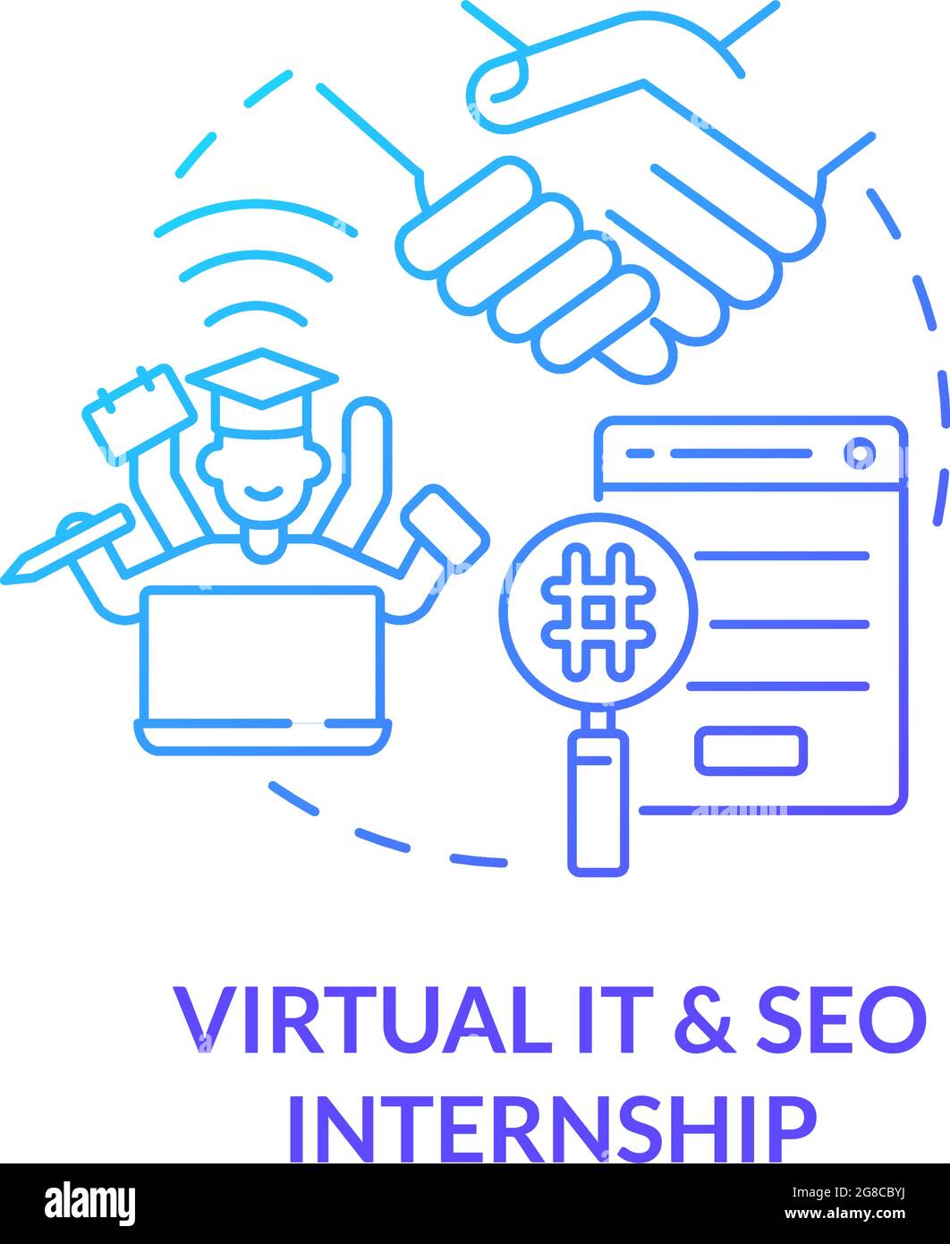 Virtual IT and SEO internship concept icon Stock Vector Image & Art - Alamy