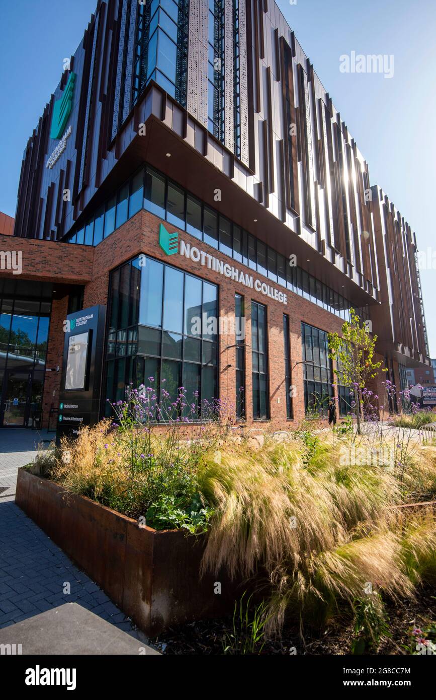 Summer morning at the new Nottingham College City Hub on the Southside ...