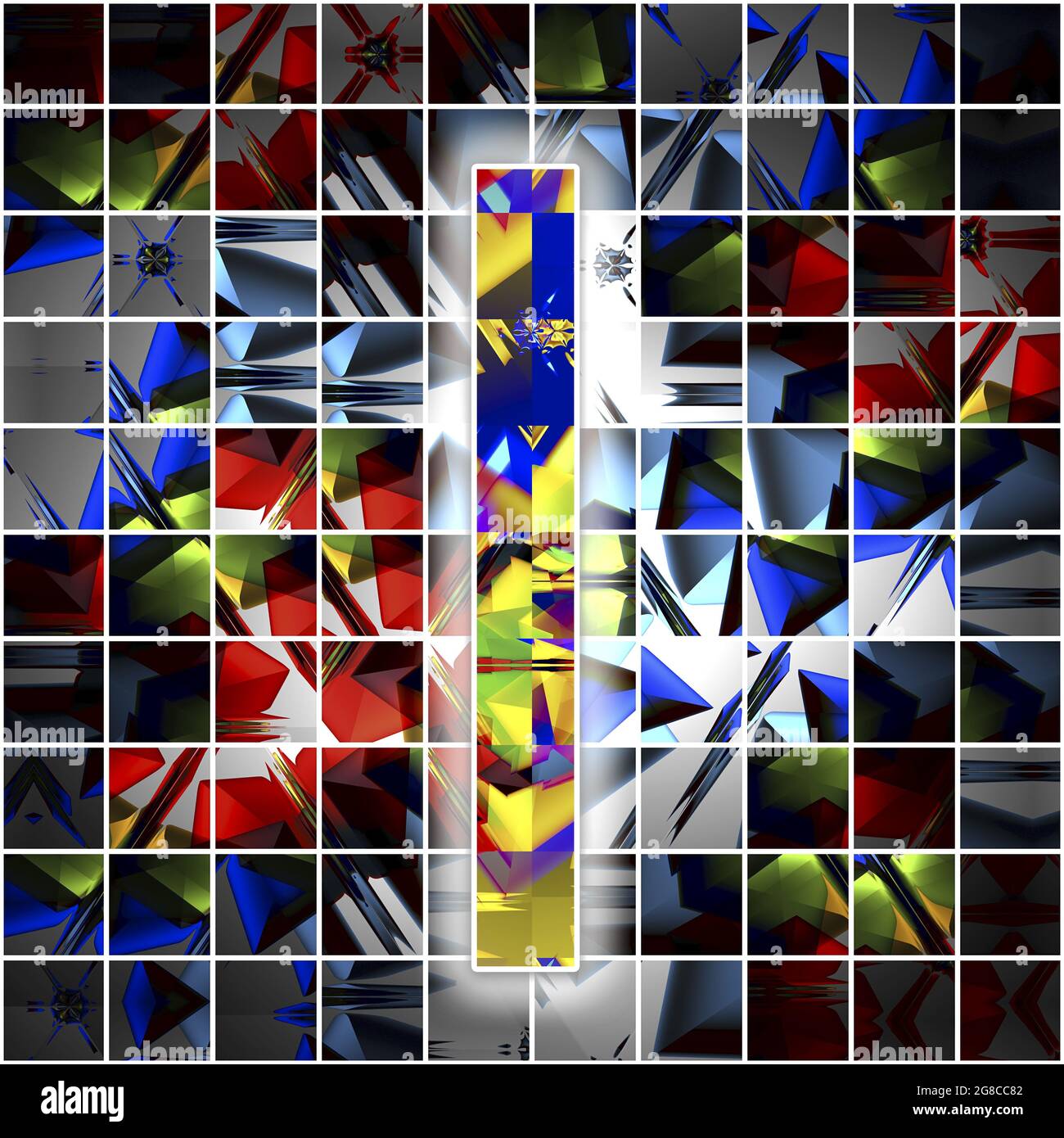 Monogram of uppercase character I with kaleidoscope pattern Stock Photo - Alamy
