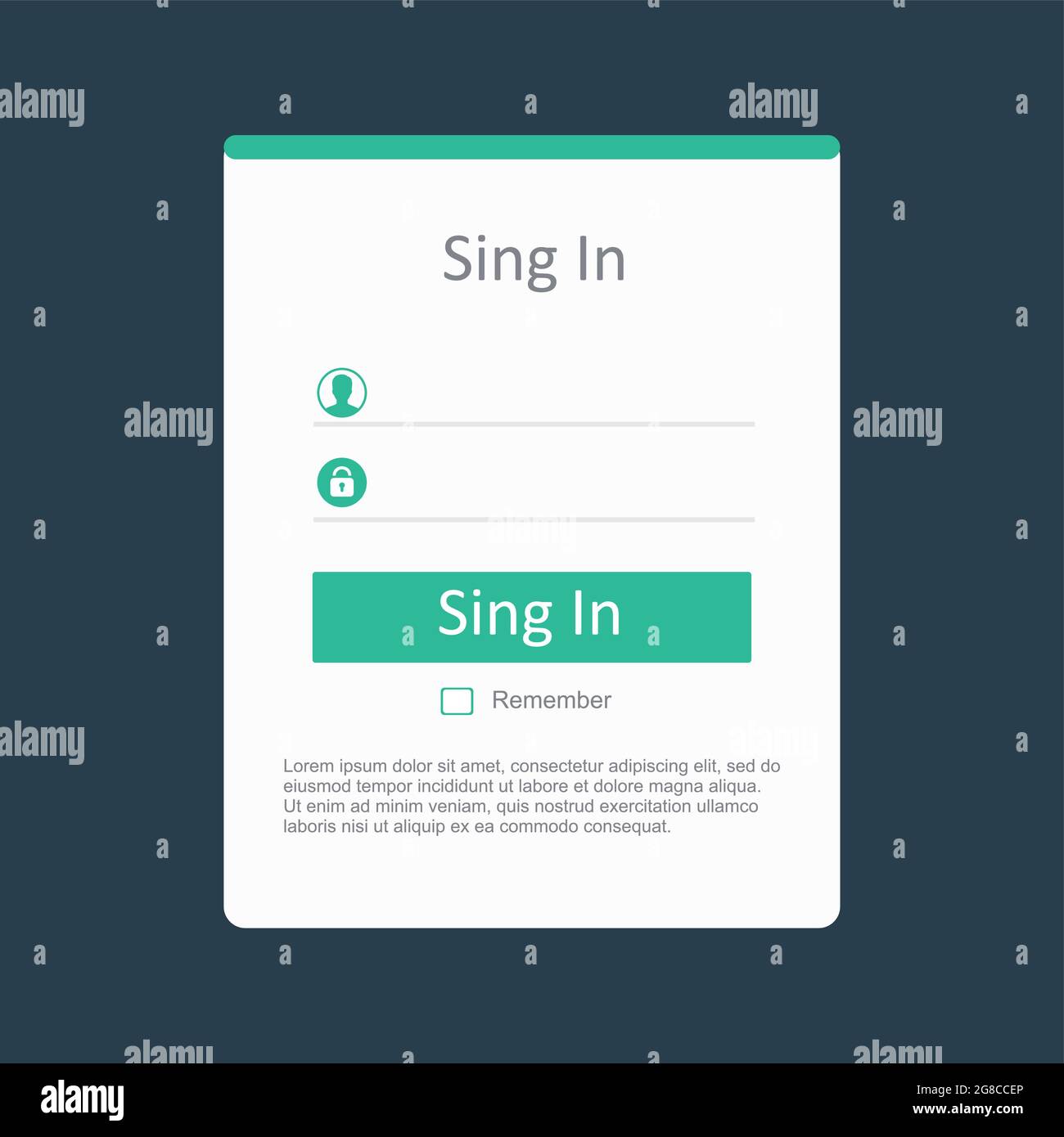 Set of Sign Up and Sign In forms. Registration and login forms page ...