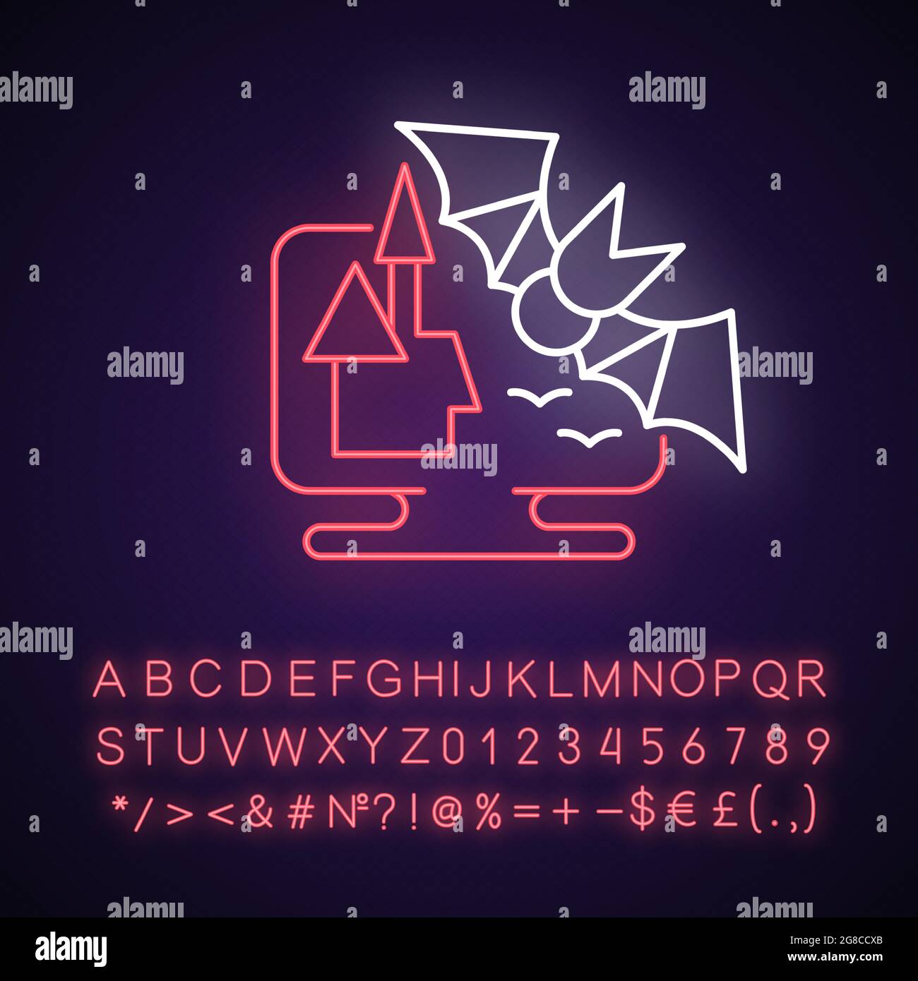 Horror neon hi-res stock photography and images - Alamy