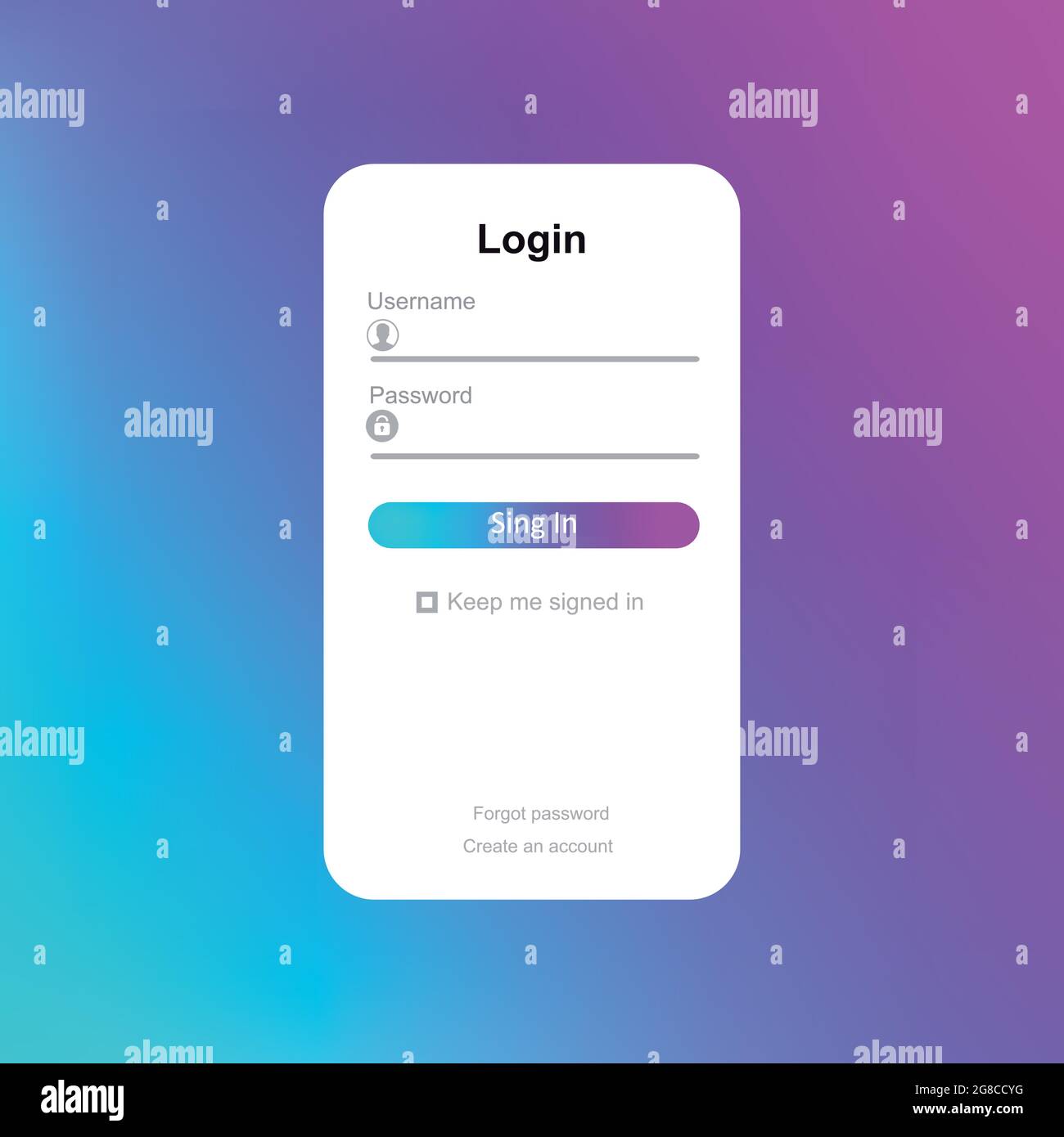 Set of Sign Up and Sign In forms. Registration and login forms page ...