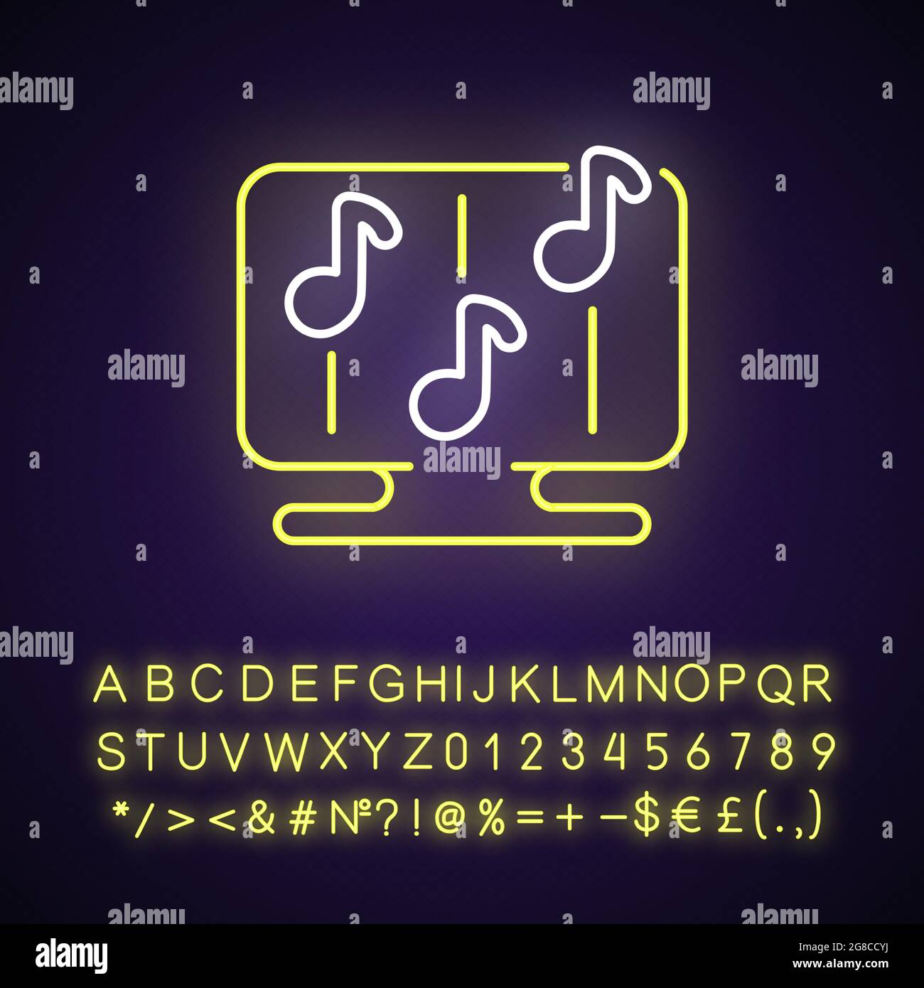 Rhythm games neon light icon Stock Vector Image & Art - Alamy