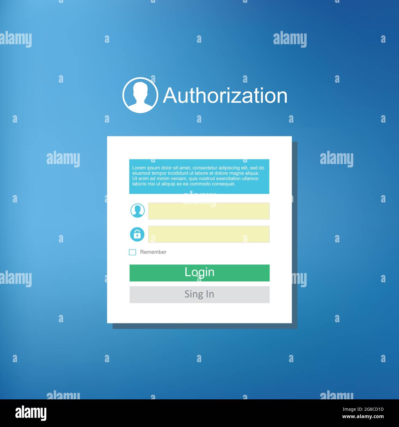 Set of Sign Up and Sign In forms. Registration and login forms page ...
