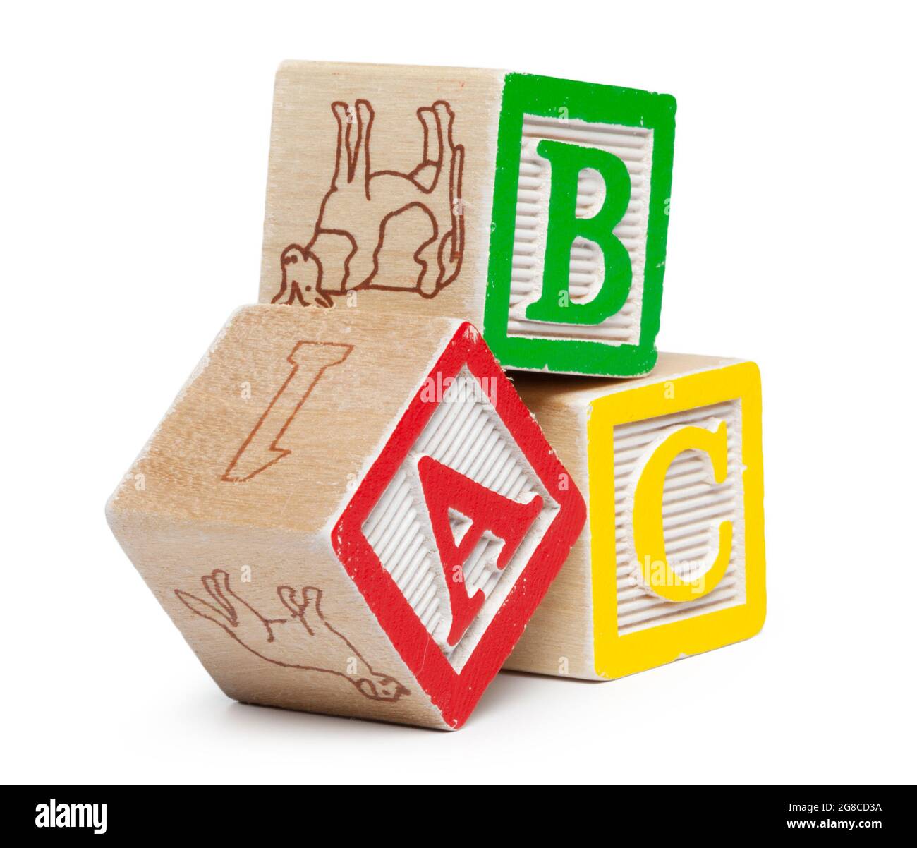 Wooden alphabet blocks isolated on white background Stock Photo - Alamy