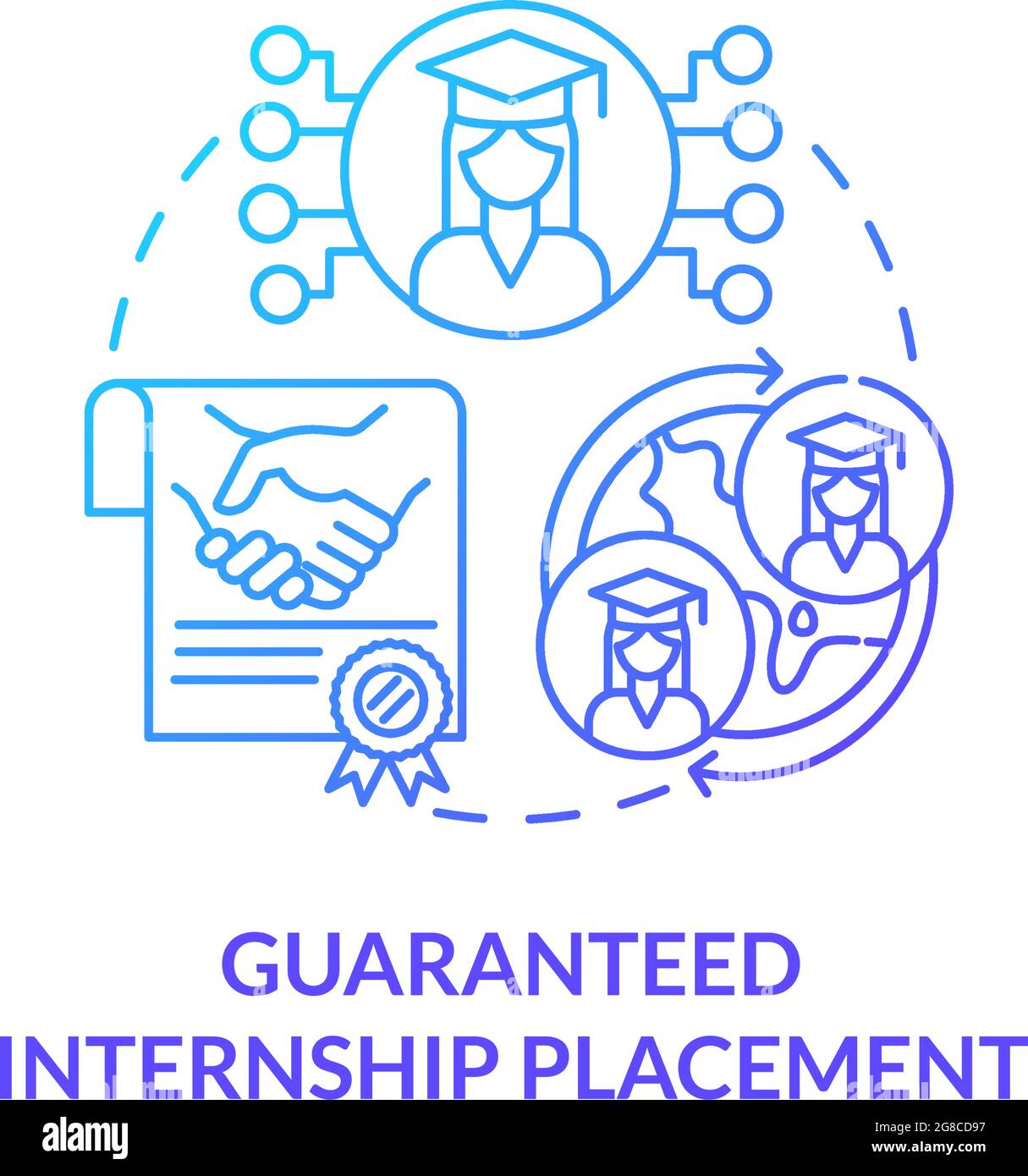 Guaranteed internship placement concept icon Stock Vector Image & Art ...