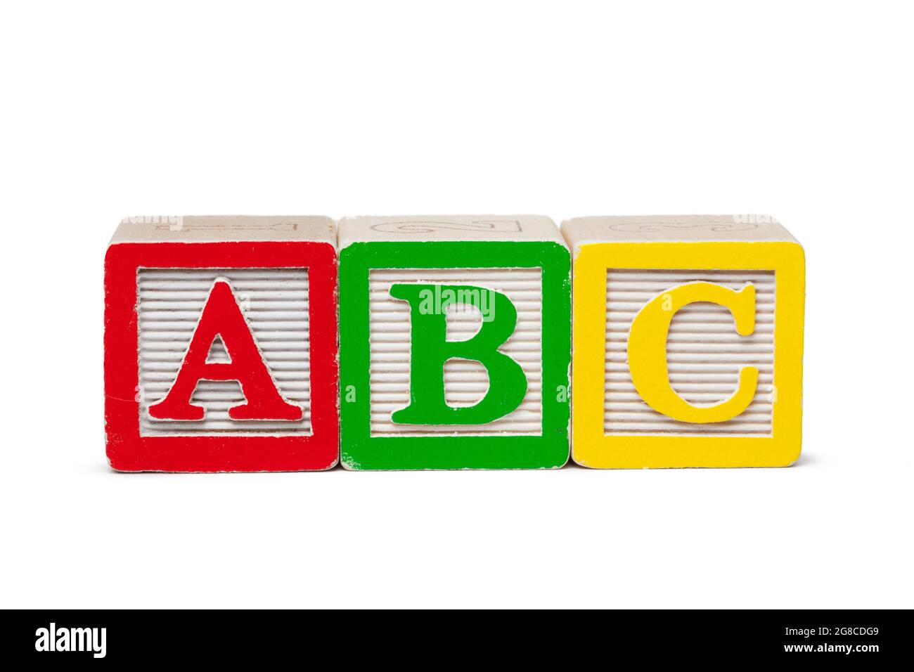 Wooden alphabet blocks isolated on white background Stock Photo - Alamy
