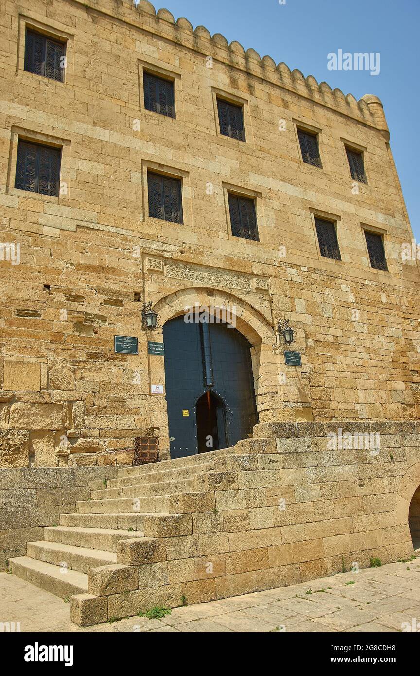 Wall of Naryn-Kala fortress View of Derbent city. Republic of Dagestan ...