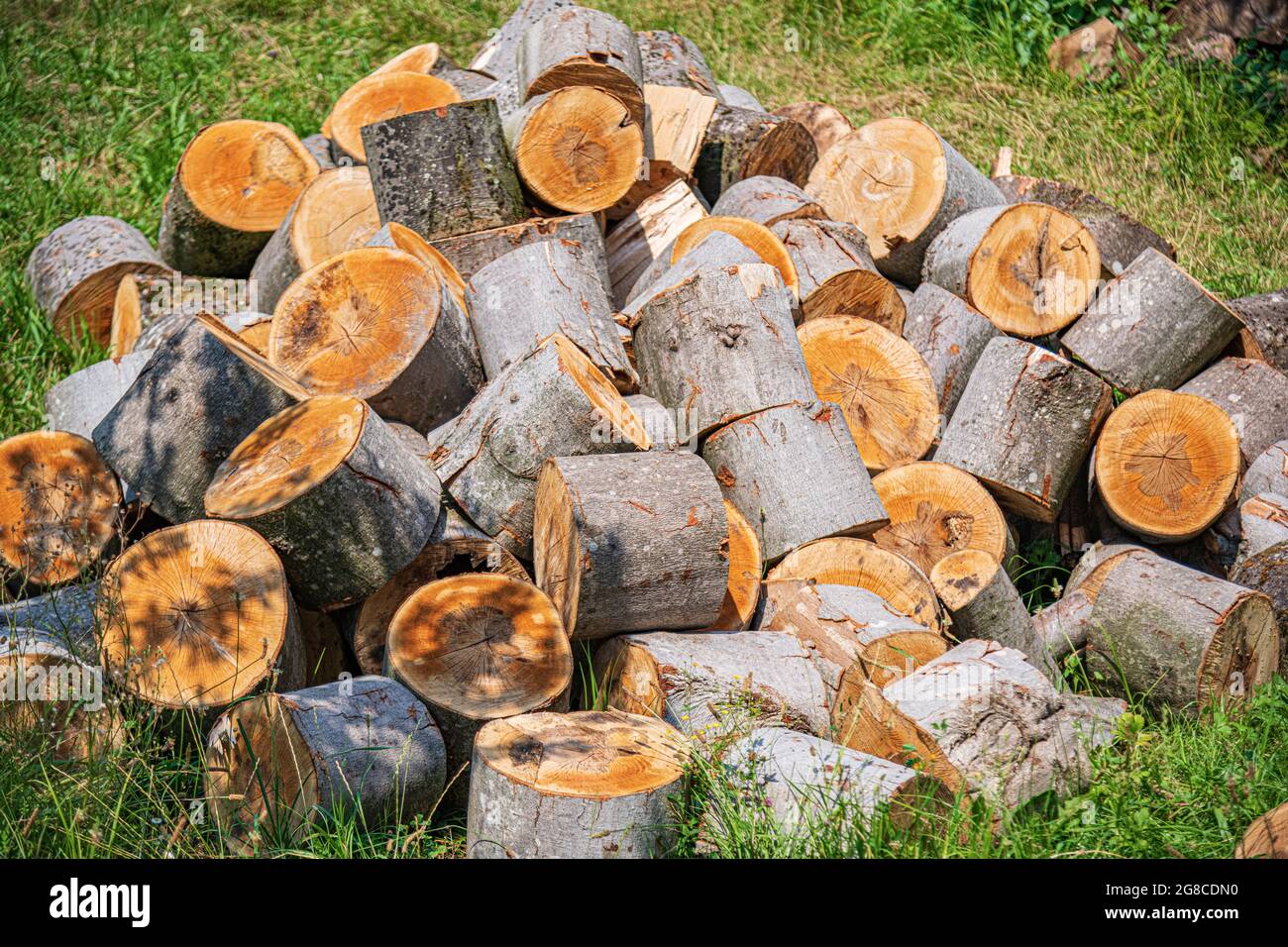 Woodpile chopped hardwood big hi-res stock photography and images - Alamy