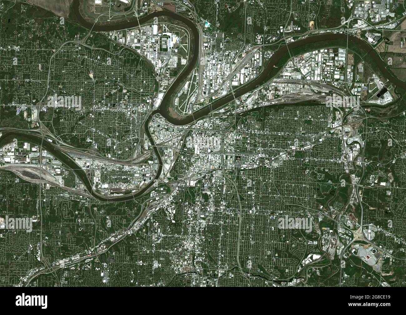 Aerial view of kansas city hi-res stock photography and images - Alamy