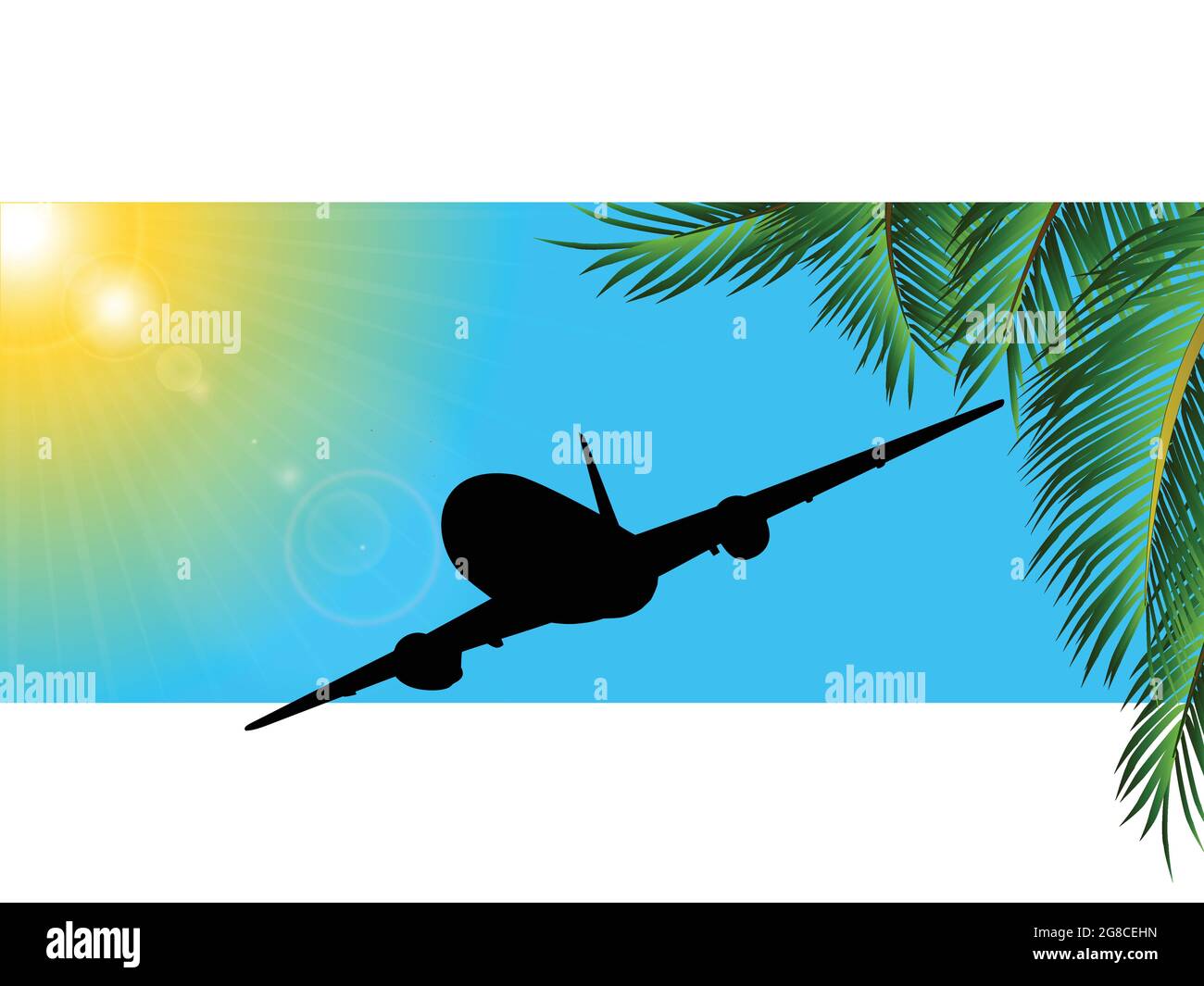 Aircraft palm tree Stock Vector Images - Alamy