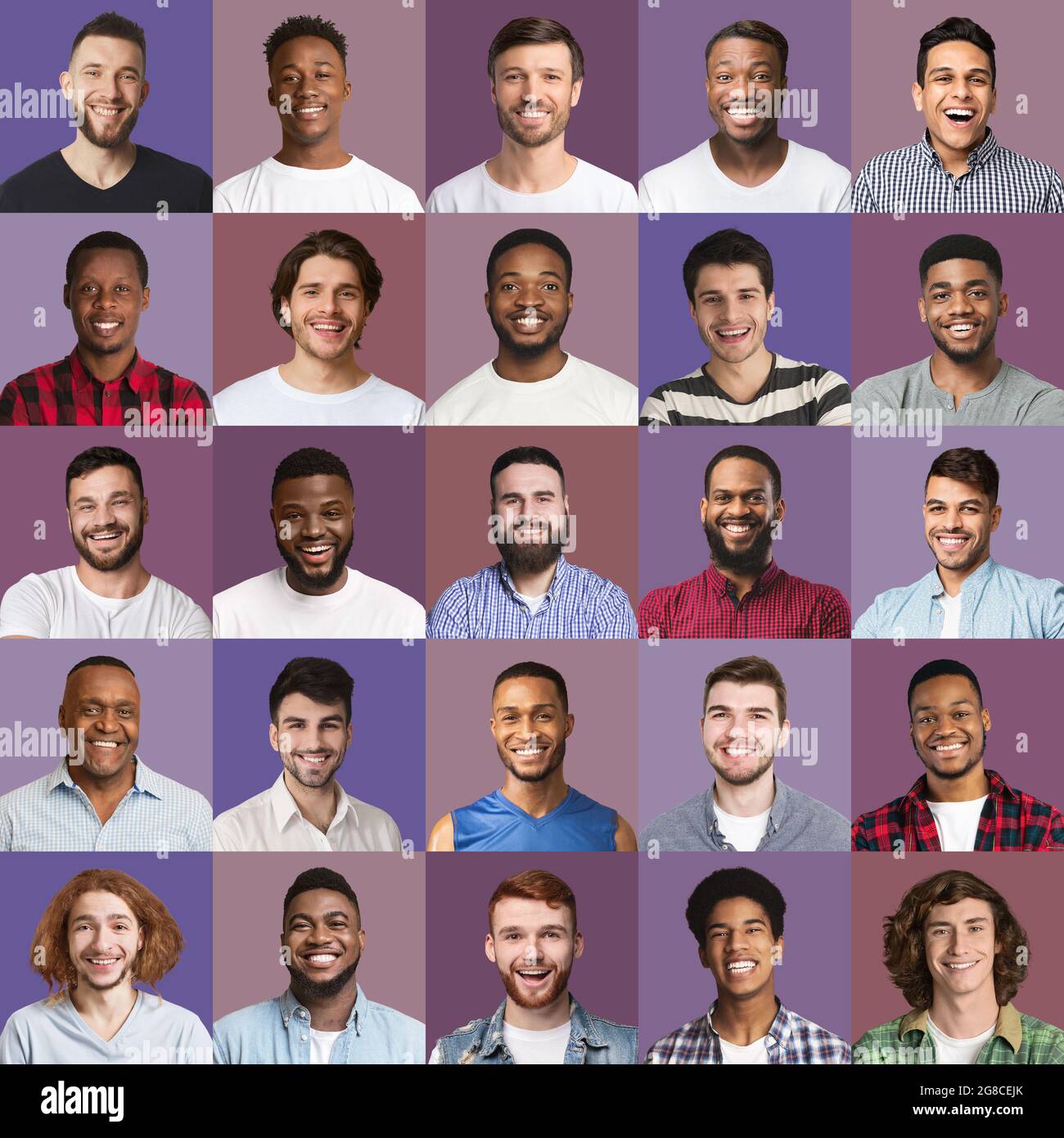 Handsome multiethnic men different ages showing various positive ...